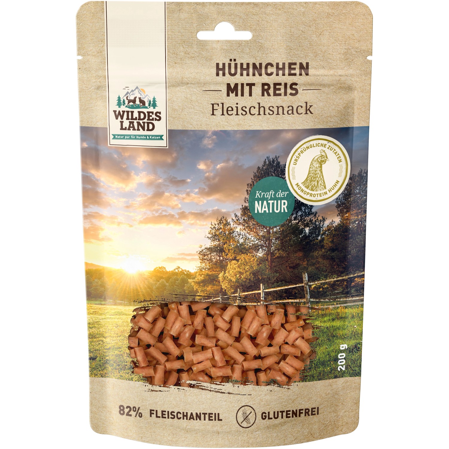 Wildes Land Hund Snack Hühnchen mit Reis 200 g kaufen bei OBI