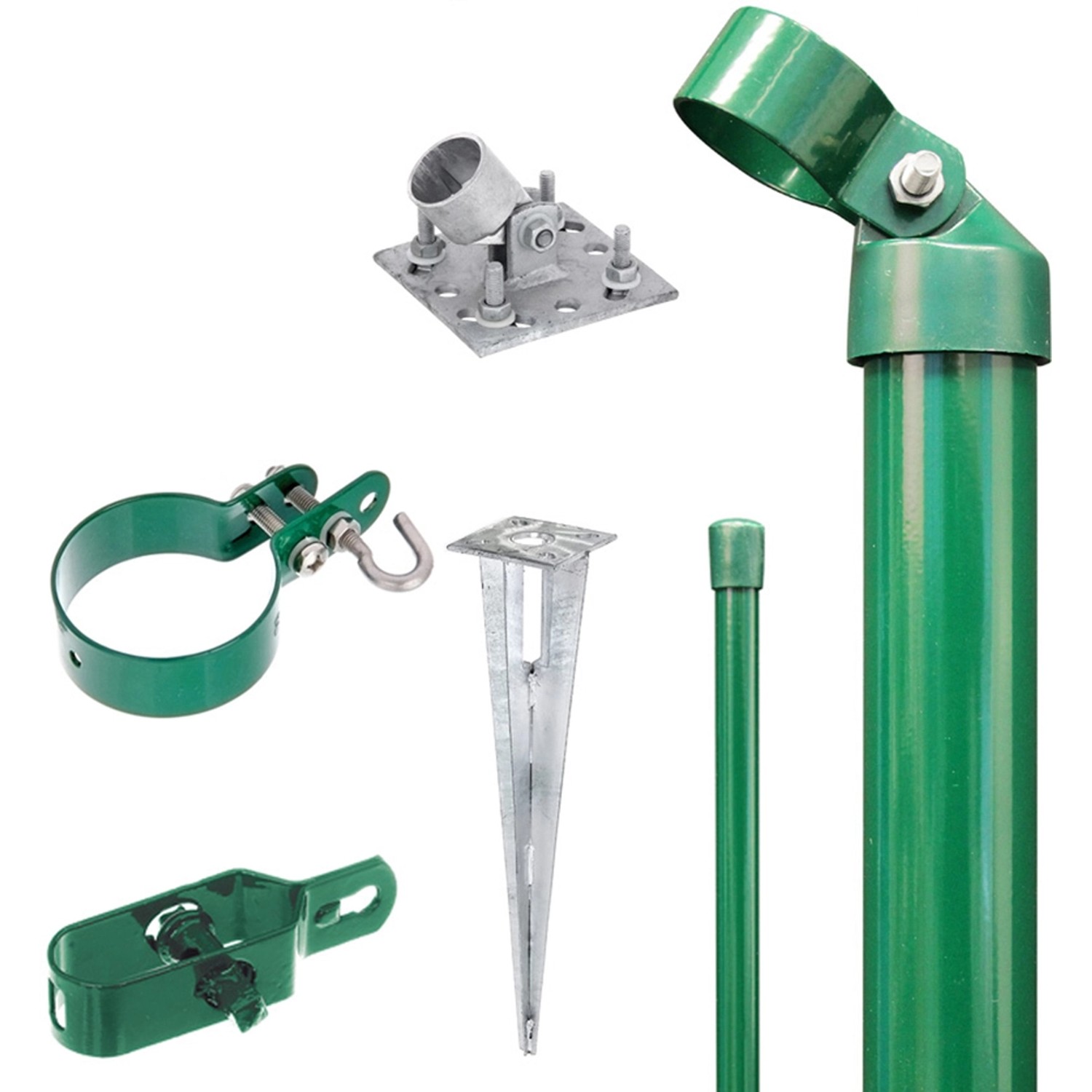 Eck-Set für Maschendraht-Zaun Grün 150 cm Hoch zum Aufschrauben kaufen ...