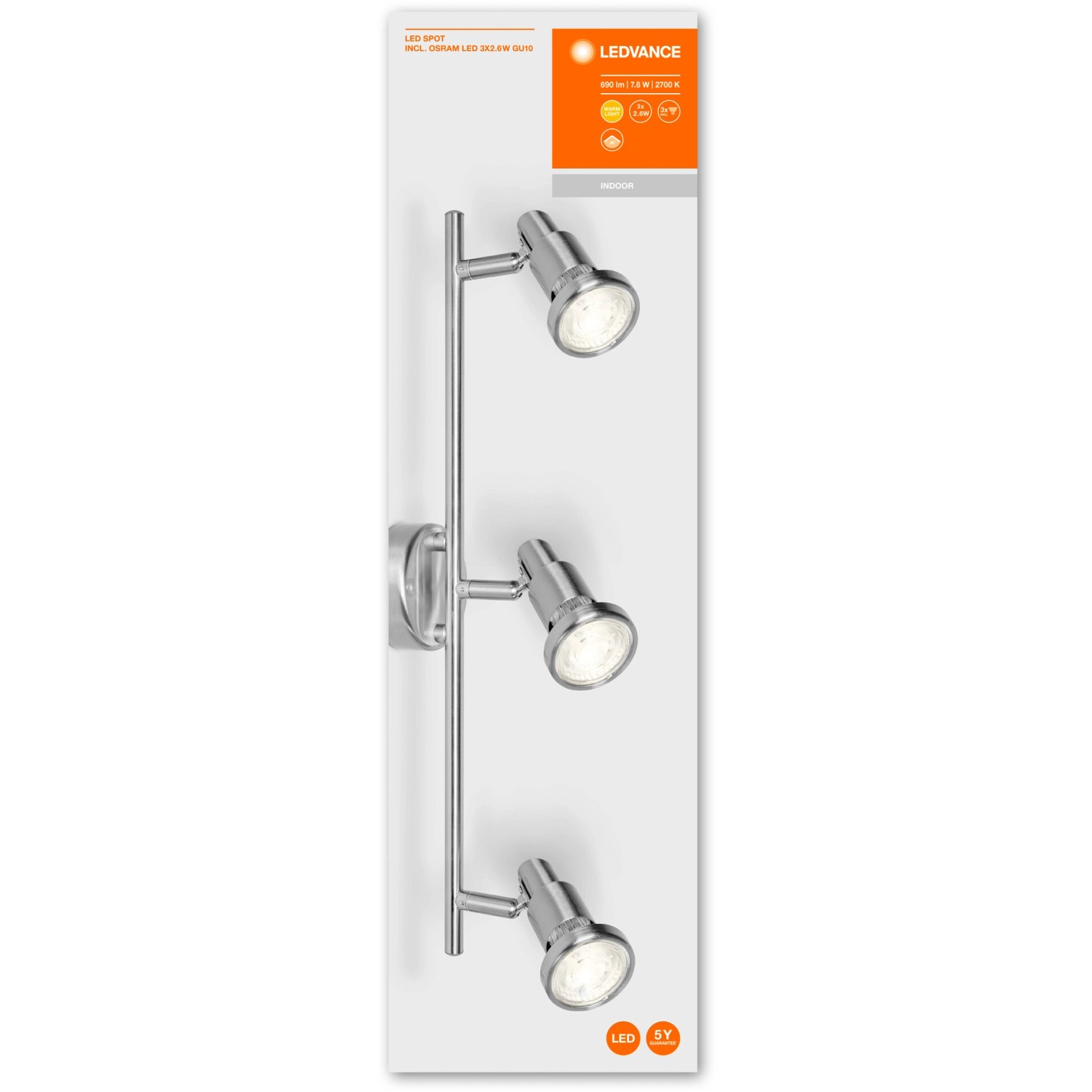 Ledvance LED-Spot 3-flammig Silber 17 cm kaufen bei OBI