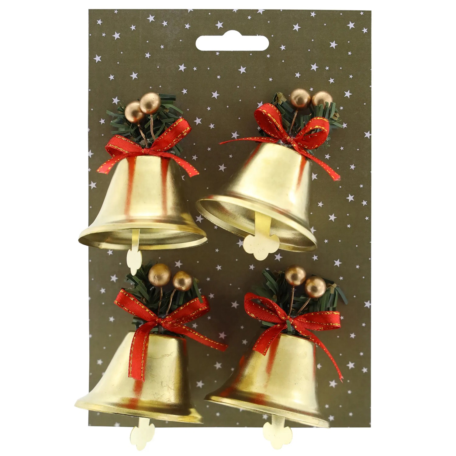 Weihnachtsglocken Gold Metall 5,5 x 6 cm 4 Stück kaufen bei OBI
