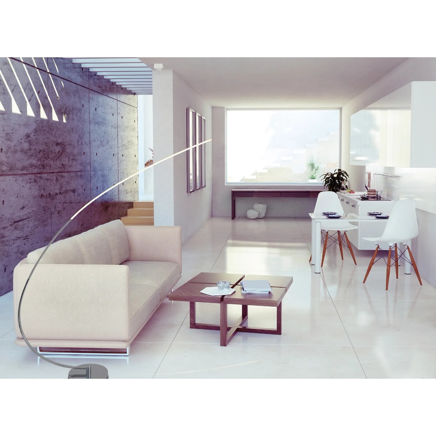 Näve LED-Stehleuchte Loop Line Chrom kaufen bei OBI