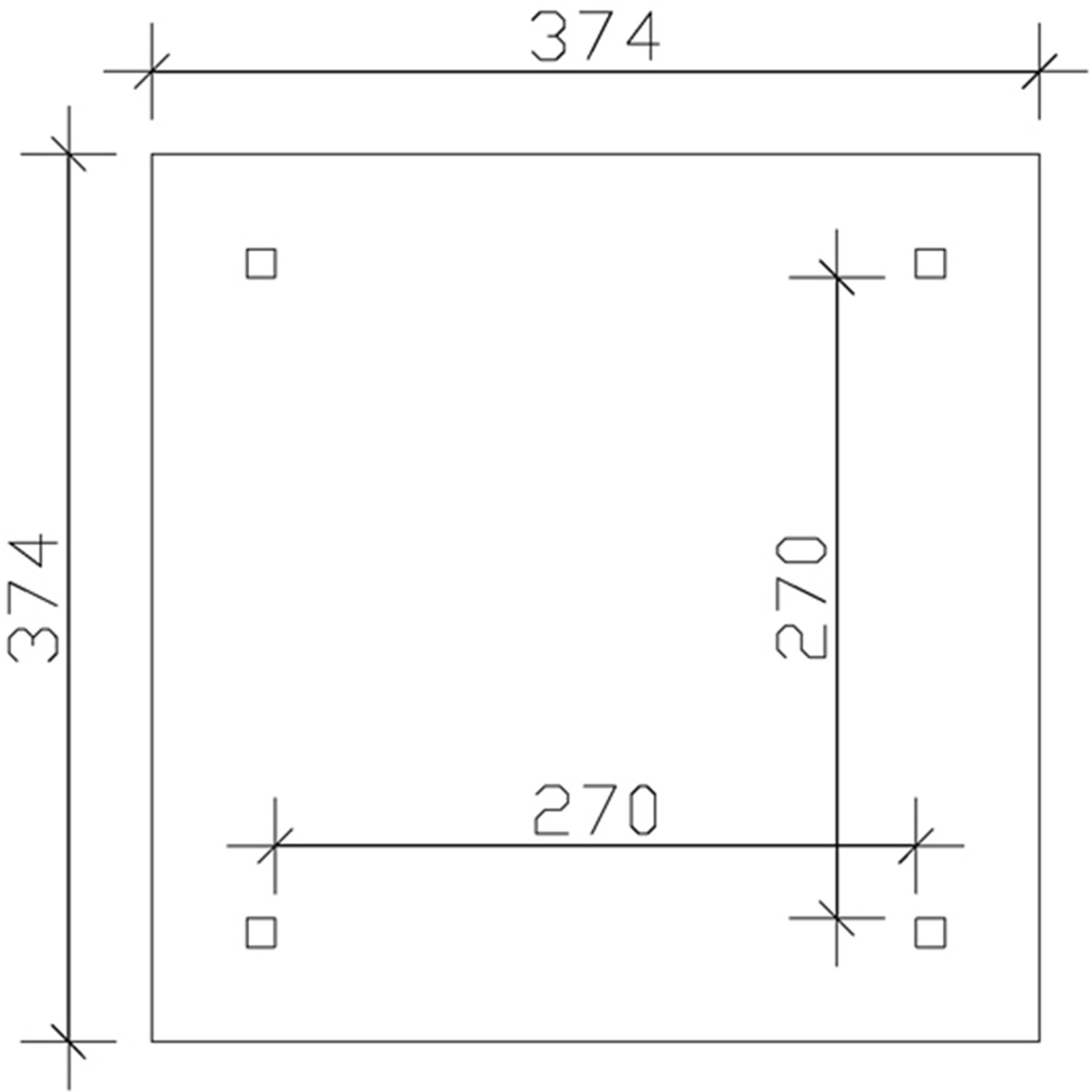 Skan Holz Holz-Pavillon Cannes 1 Weiß lasiert 294 cm x 294 cm kaufen ...