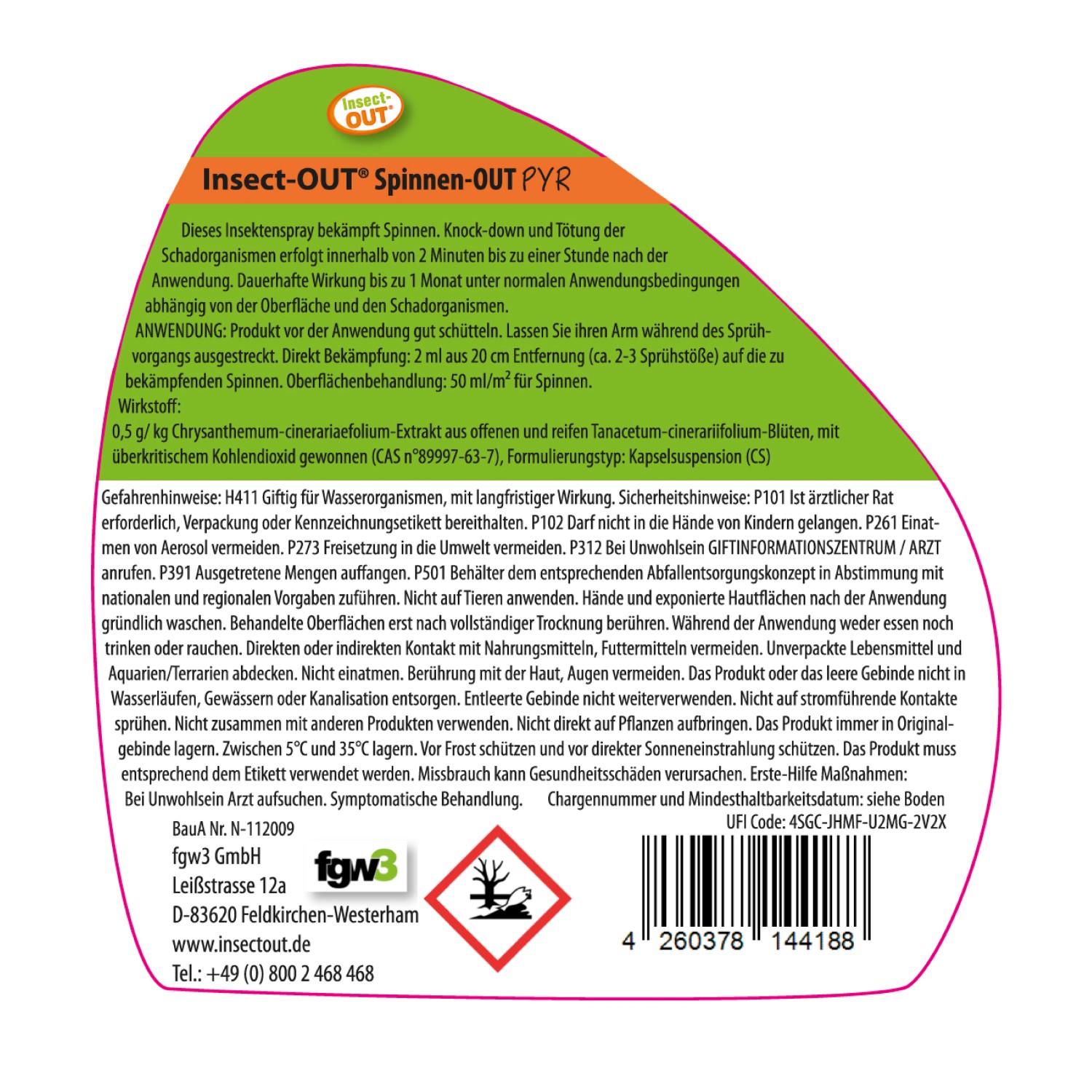 Insect-Out Spinnen-Out PYR 500 ml kaufen bei OBI