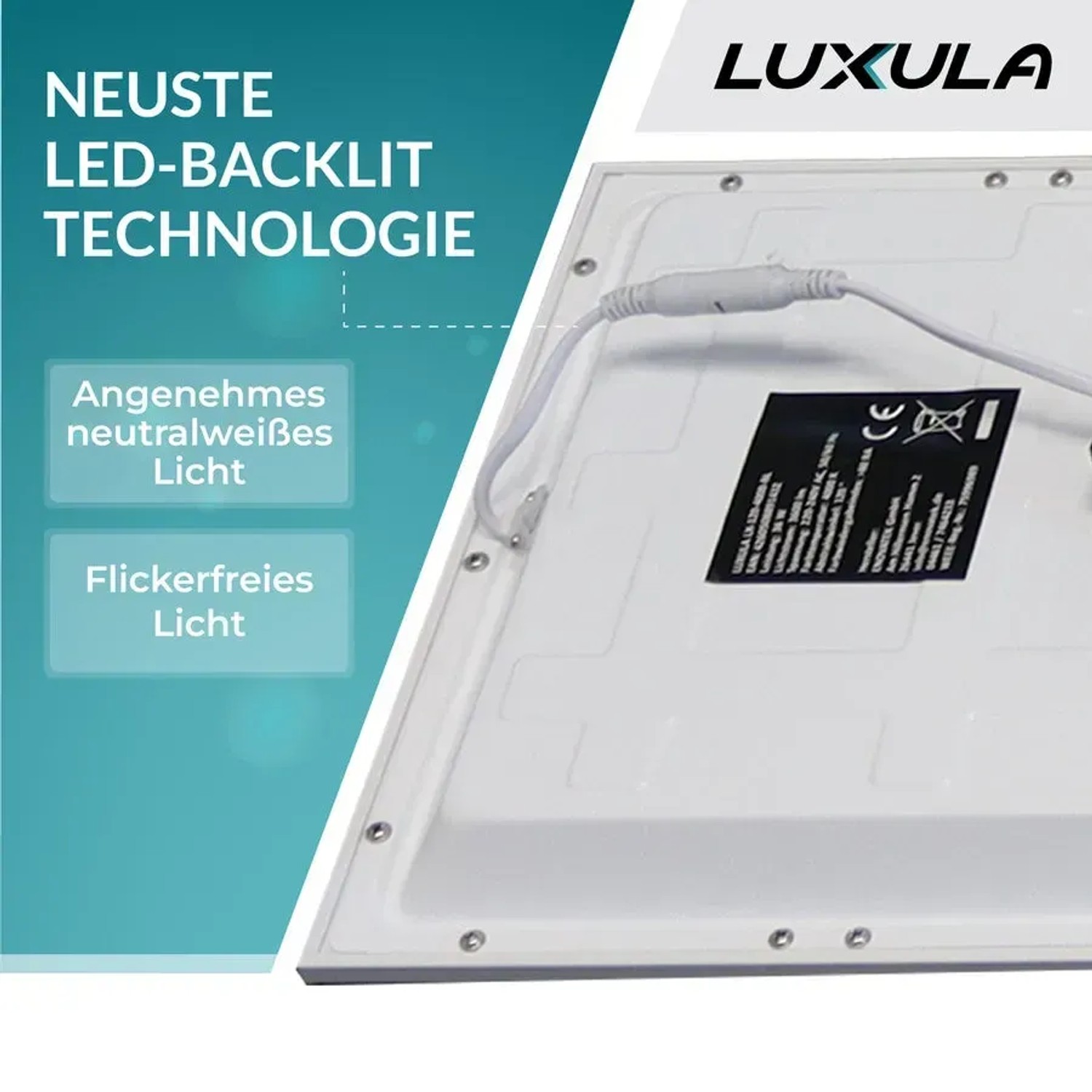 LUXULA LED Panel mit Montagerahmen 120x30 Aufbaupanel 36W 3600lm 4000K Deckenleuchte Inkl ...