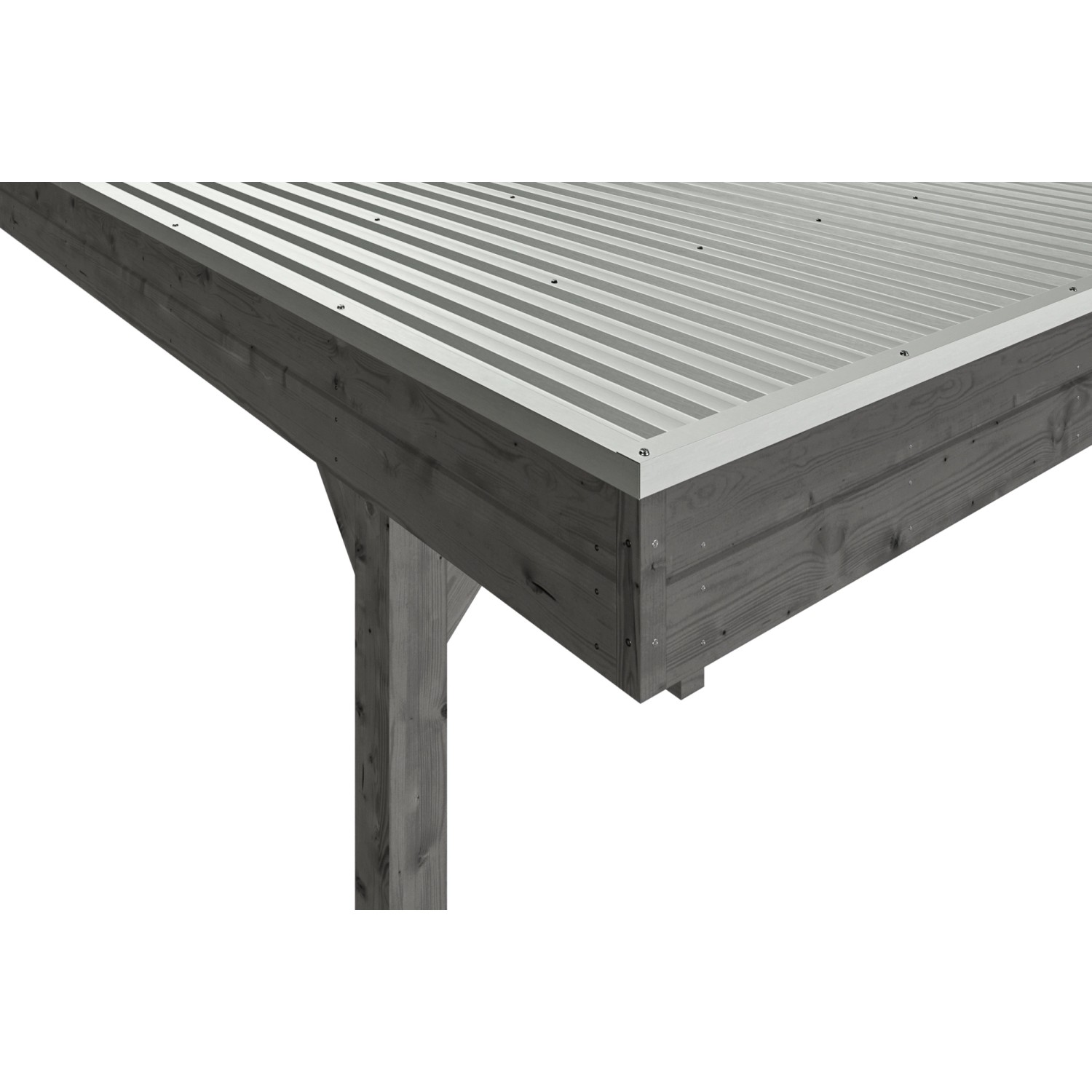 Skan Holz Carport Friesland Hybrid 314 cm x 555 cm Schiefergrau kaufen ...