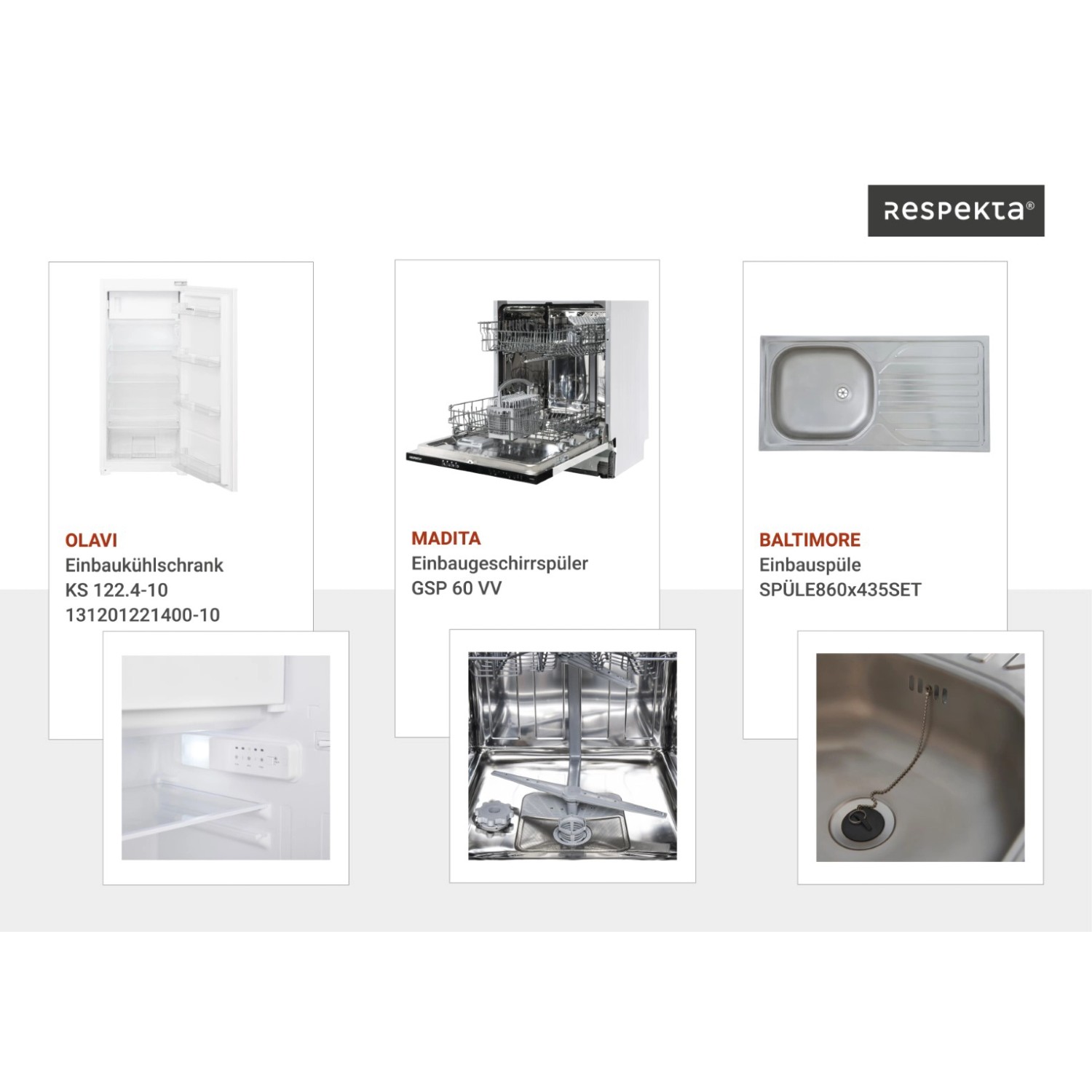 Respekta Inselküche Gabriel 320 cm Grau Hochglanz kaufen bei OBI