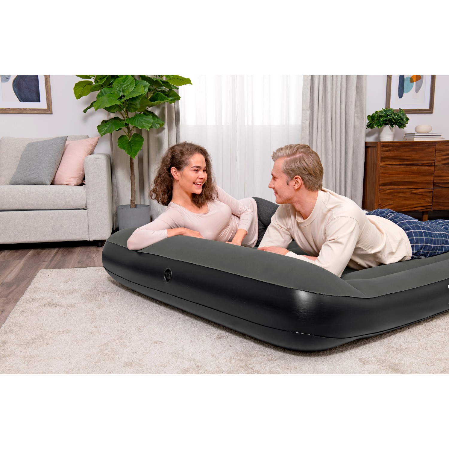 Bestway Doppelluftbett TriTech 203 cm x 152 cm x 30 cm Schwarz kaufen bei OBI