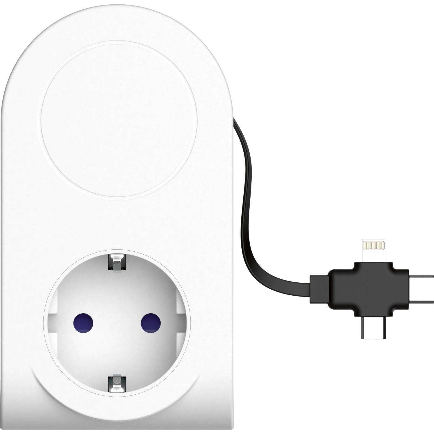 Dual USB-Ladegerät Netzteil Weiß-Grau 110 mm x 78 mm kaufen bei OBI