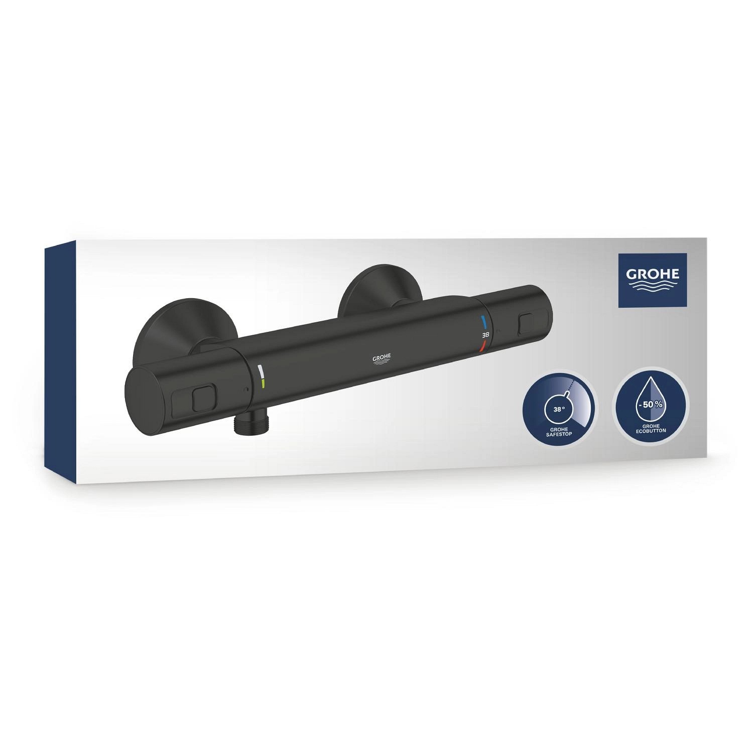 Grohe QuickFix Thermostat-Brausebatterie Precision Start Schwarz kaufen ...