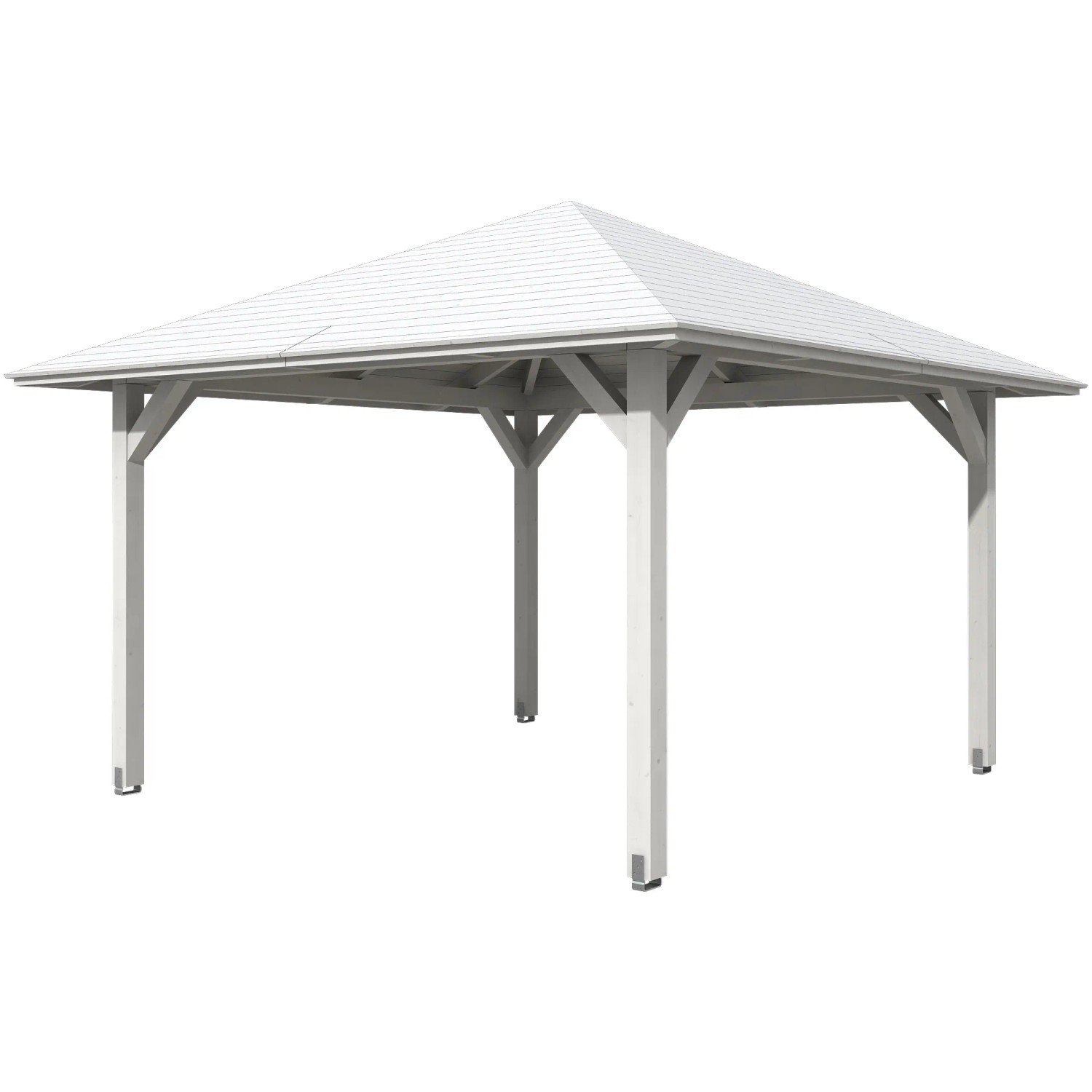 Skan Holz Holz-Pavillon Cannes 2 Weiß lasiert 359 cm x 359 cm kaufen ...