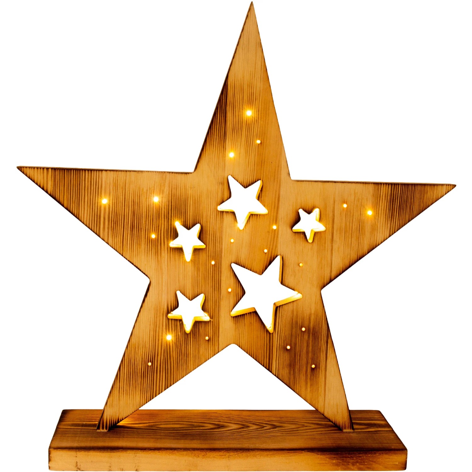 Näve LED-Holzstern 49 cm kaufen bei OBI