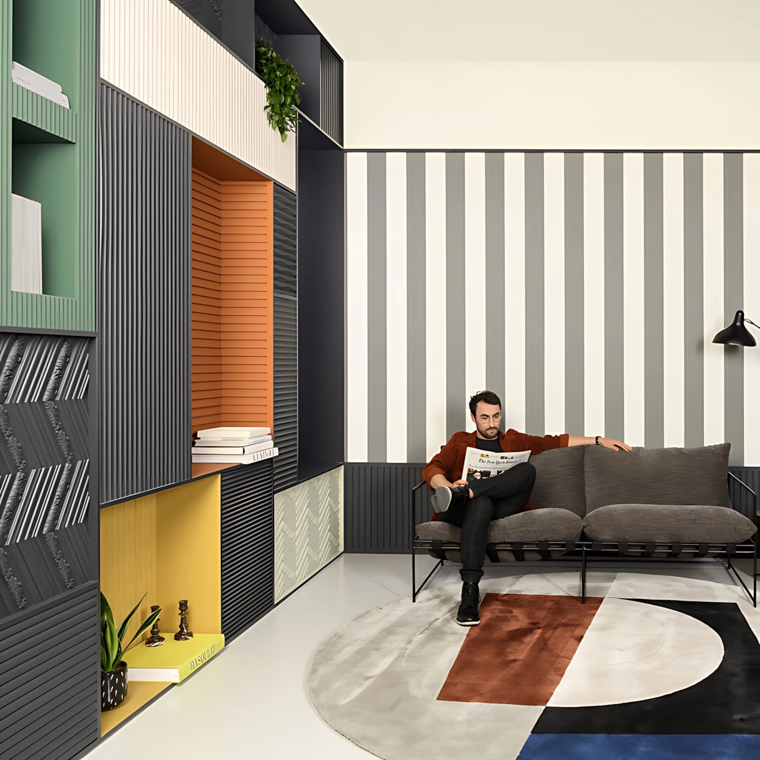 ORAC DECOR W112-Box MODERN 3D Wandpaneel 1 Karton Set mit 7 Zierelement ...