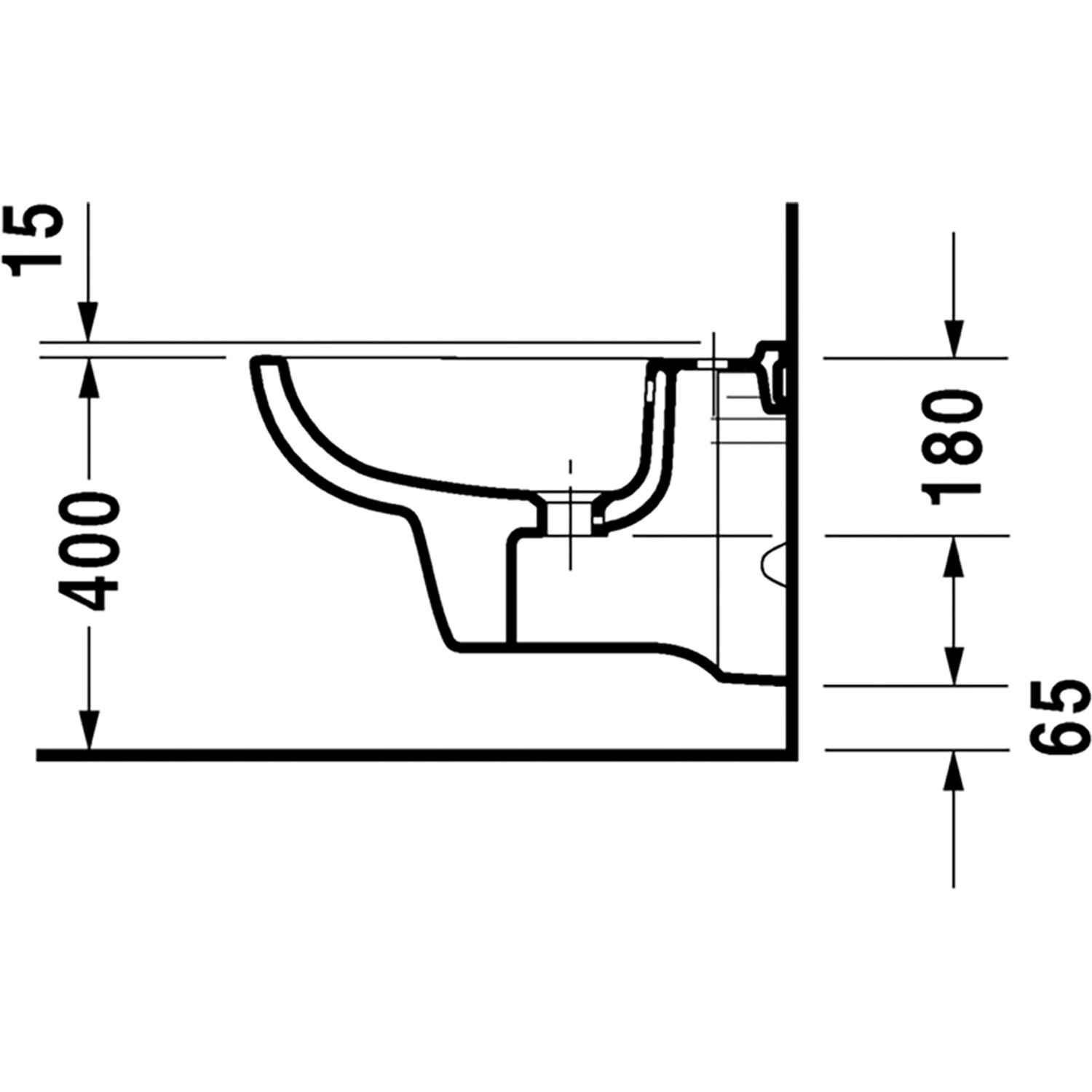Duravit Wand-Bidet D-Code mit Überlauf und Hahnlochbank kaufen bei OBI