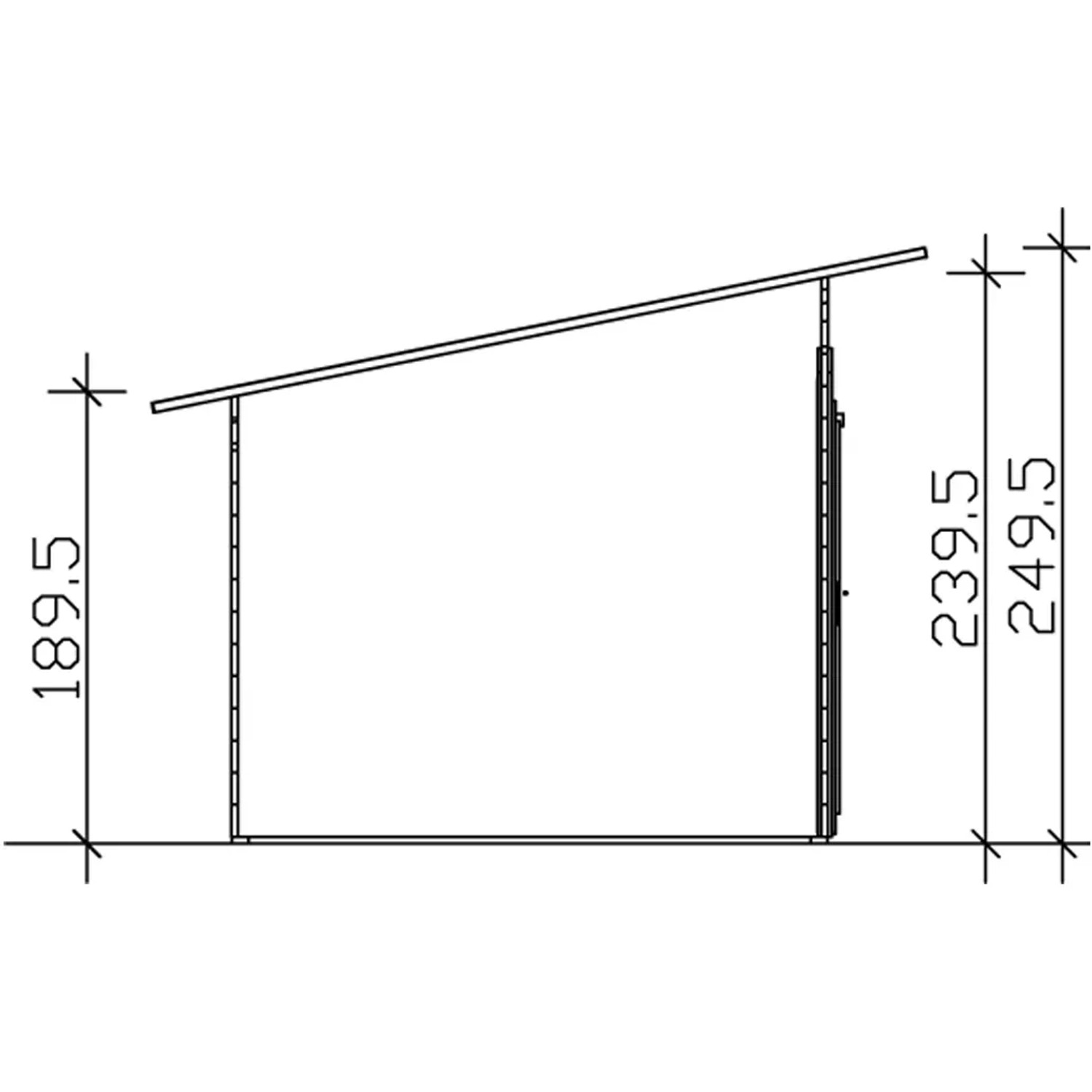 Skan Holz Holz-Gartenhaus Unterstand Knut Natur 430 cm x 250 cm kaufen ...