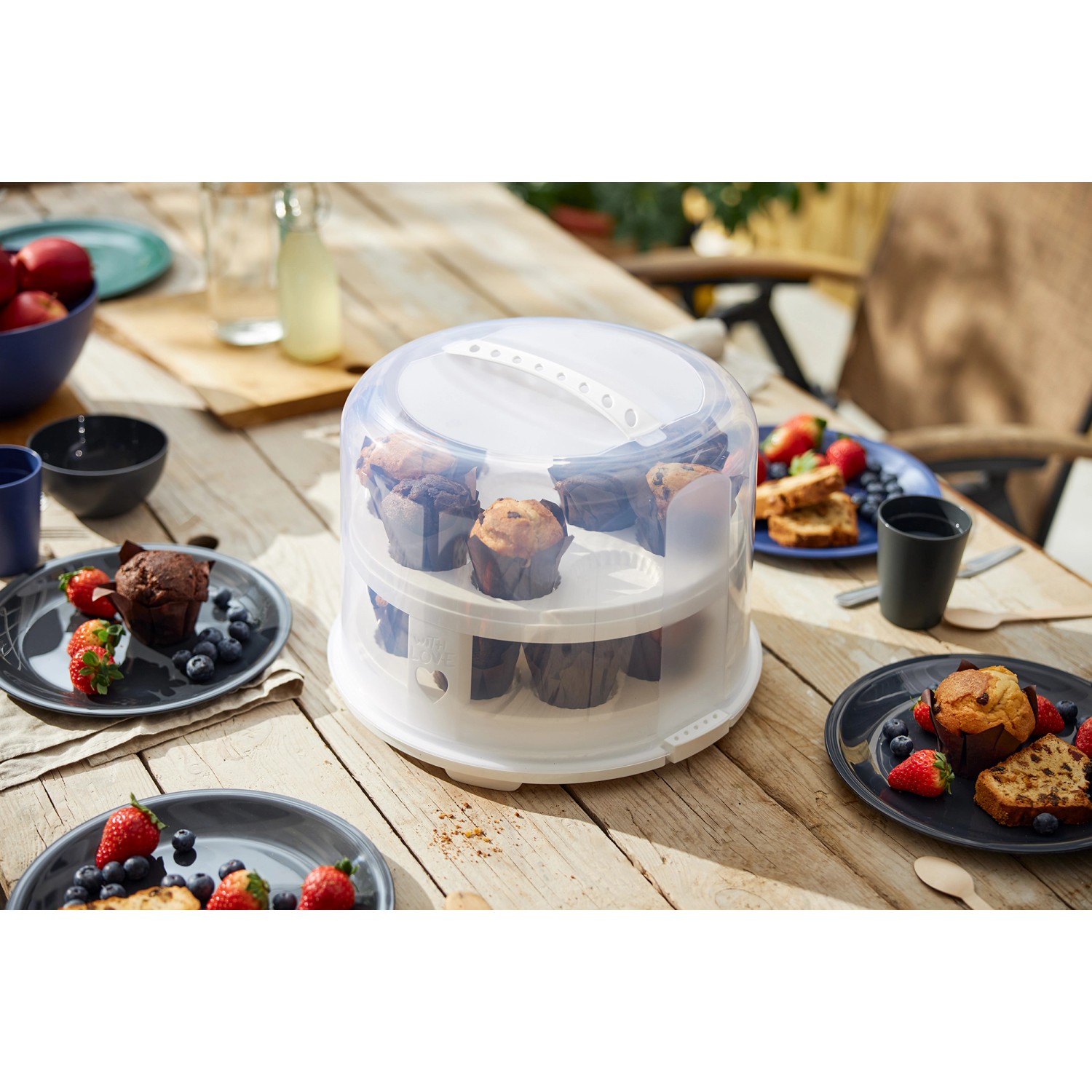 Rotho Tortenglocke mit Trays Fresh XL 26 cm Weiß-Transparent kaufen bei OBI