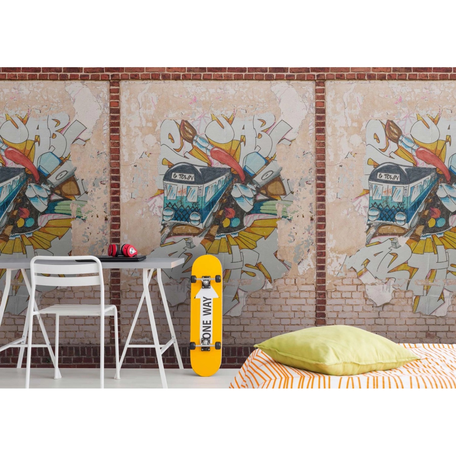 Bricoflor Graffiti Tapete Für Jugendzimmer Und Kinderzimmer Vliestapete ...