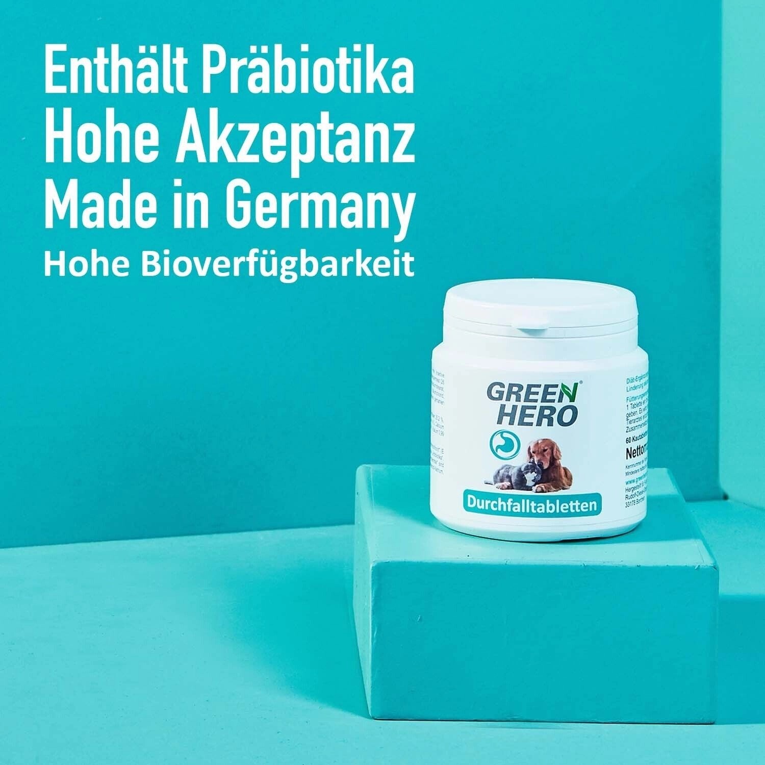 GreenHero Durchfalltabletten für Hunde und Katzen 60 Tabletten kaufen ...