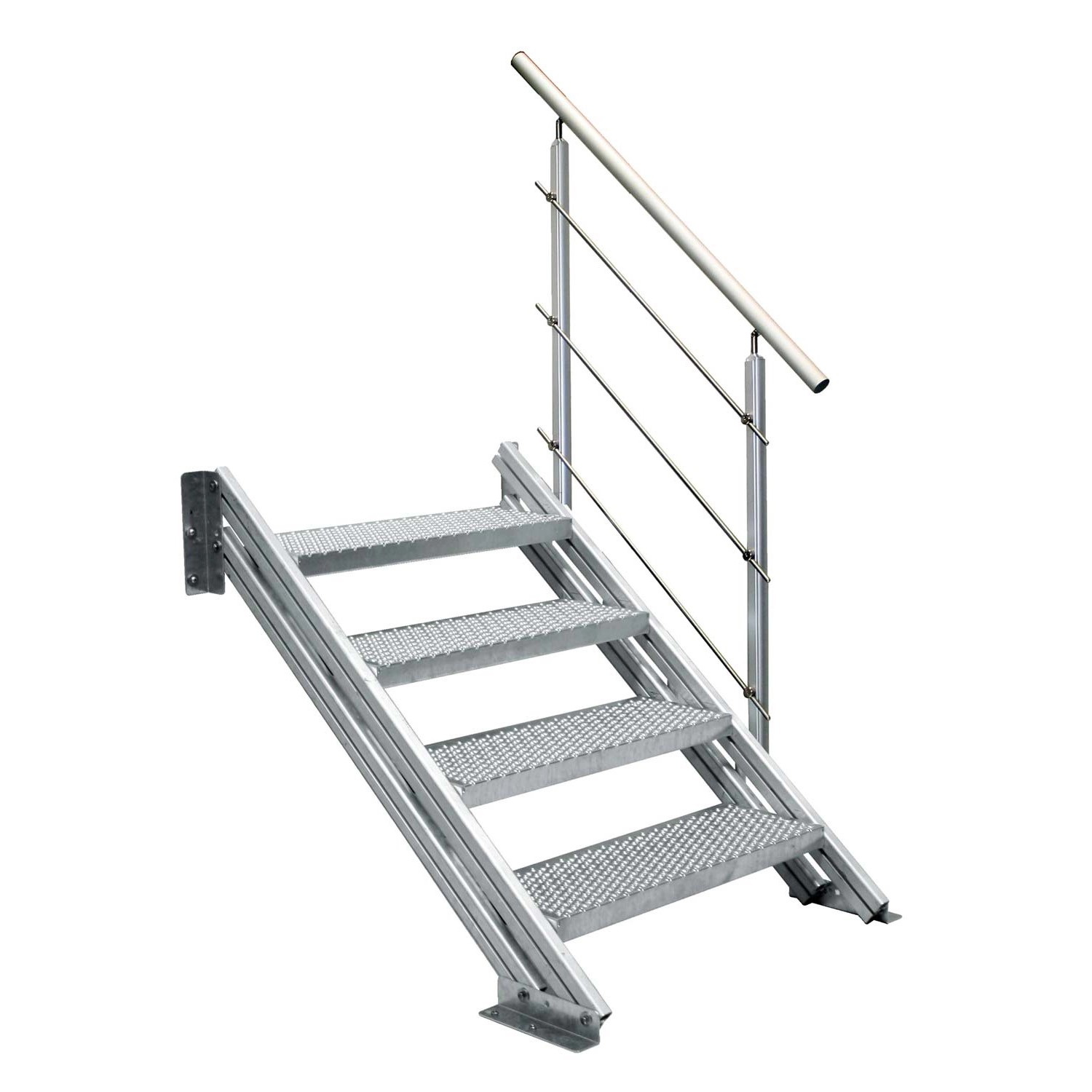 Treba Geländer-Set AluTop für Außenwangentreppe Alaska 150 cm Aluminium ...