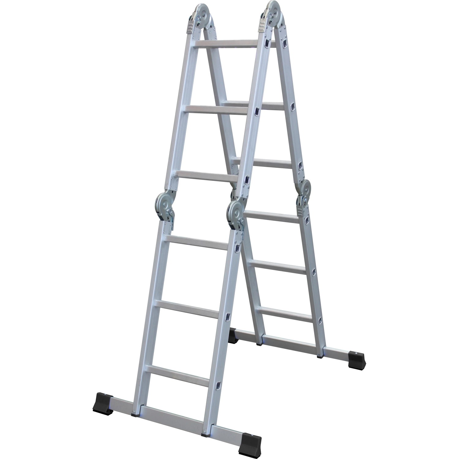 Mehrzweckleiter vierteilig 4 x 3 Sprossen Arbeitshöhe 4,5 m mit ...