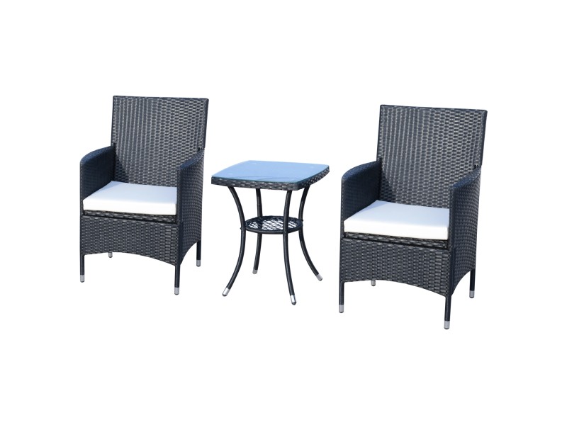 Outsunny 3pc rattan bistro set store