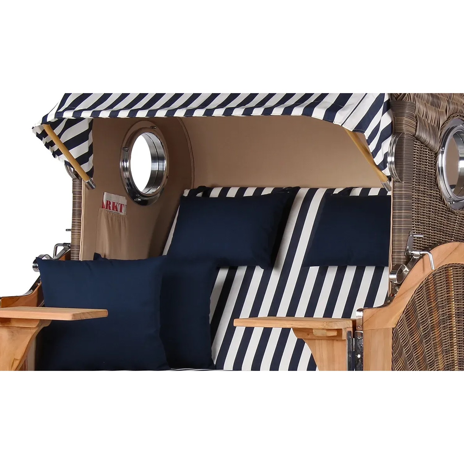 GarWoh Strandkorb Rantum Teak PE Grey Dessin 518 kaufen bei OBI