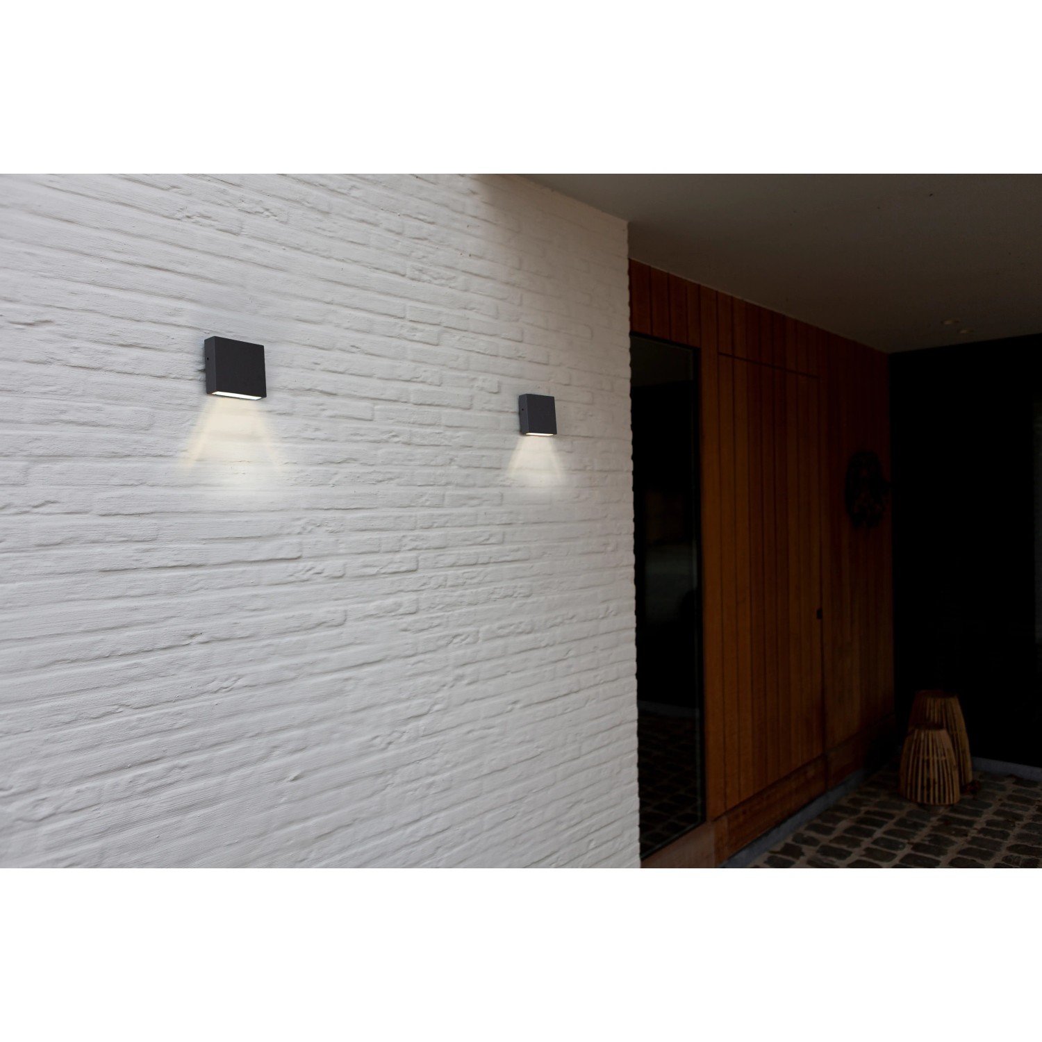 LUTEC LED-Außenwandleuchte Gemini XF Anthrazit 11 x 11 x 3,8 cm kaufen ...