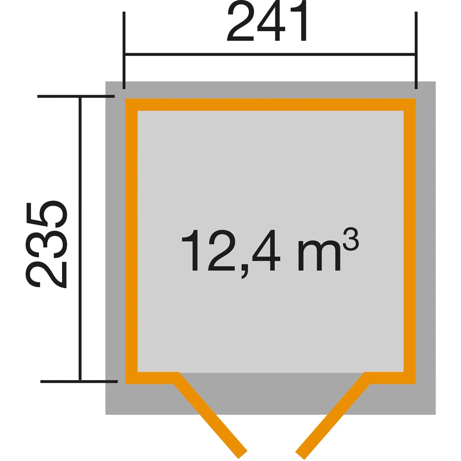Weka Gartenhaus 122 Gr.2 Satteldach Grau 28 mm kaufen bei OBI