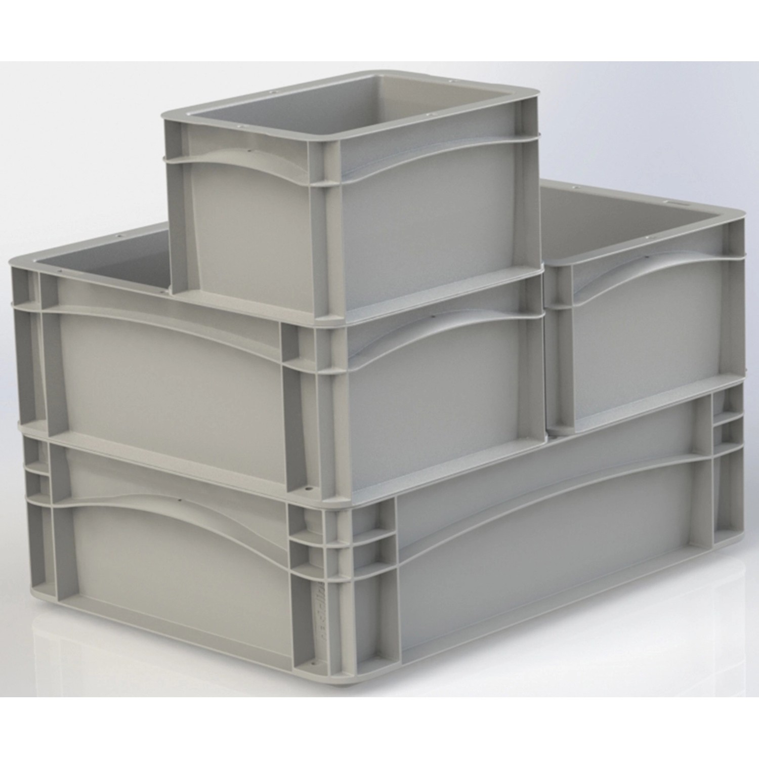 Eurobox-System Box Vollwand 20 x 15 x 7 cm Grau kaufen bei OBI