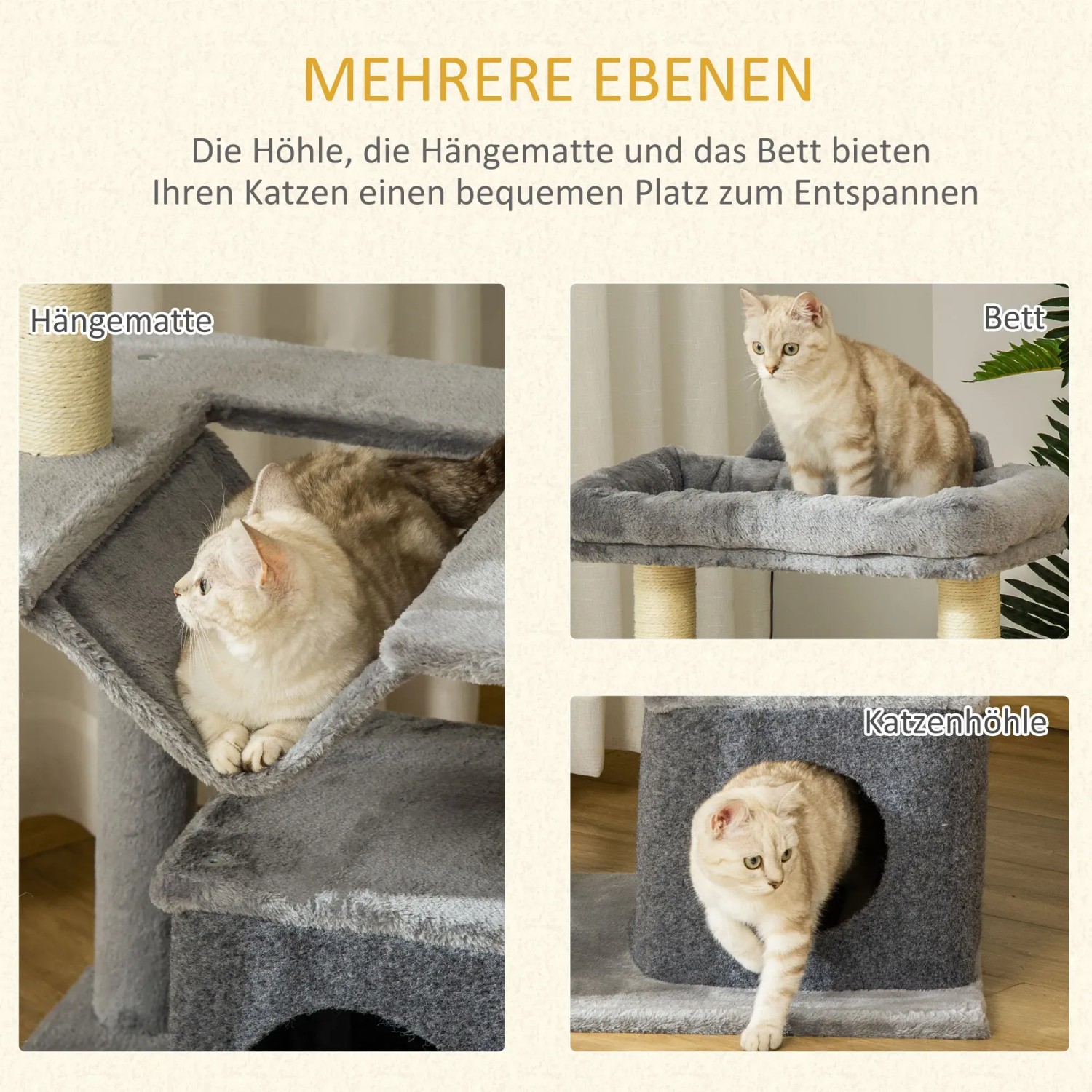 PawHut Kratzbaum 90 cm mit Hängematte kaufen bei OBI