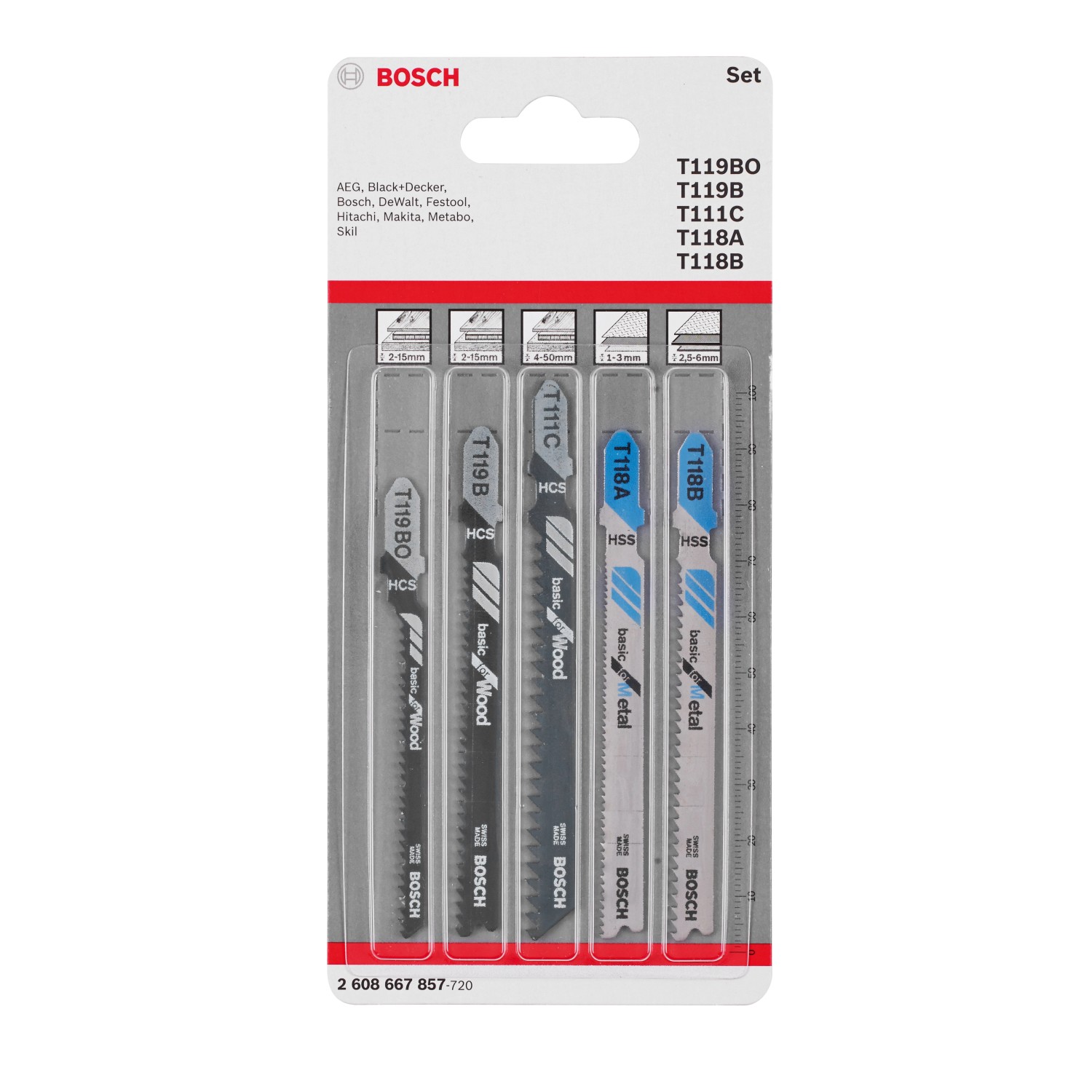 Bosch Stichsägeblatt-Set Basic Holz und Metall 5-tlg. kaufen bei OBI
