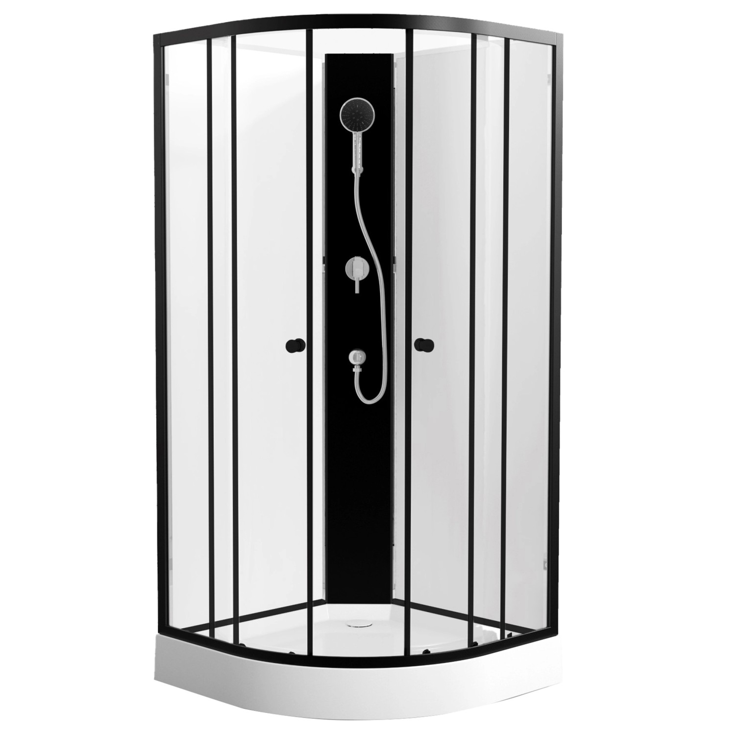 Aurlane Komplettdusche Black & White 85 cm x 85 cm x 200 cm kaufen bei OBI