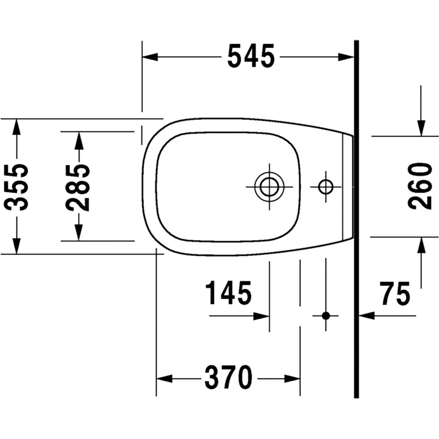 Duravit Wand-Bidet D-Code mit Überlauf und Hahnlochbank kaufen bei OBI