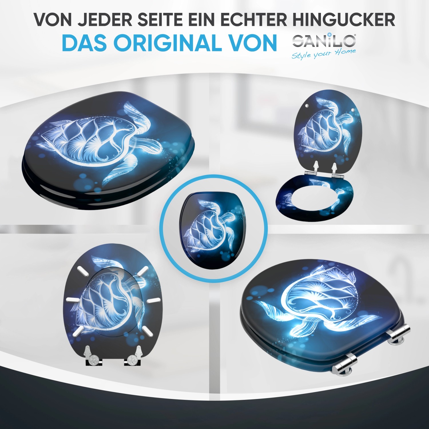SANILO WC Sitz mit Absenkautomatik Top Glow Turtle kaufen bei OBI