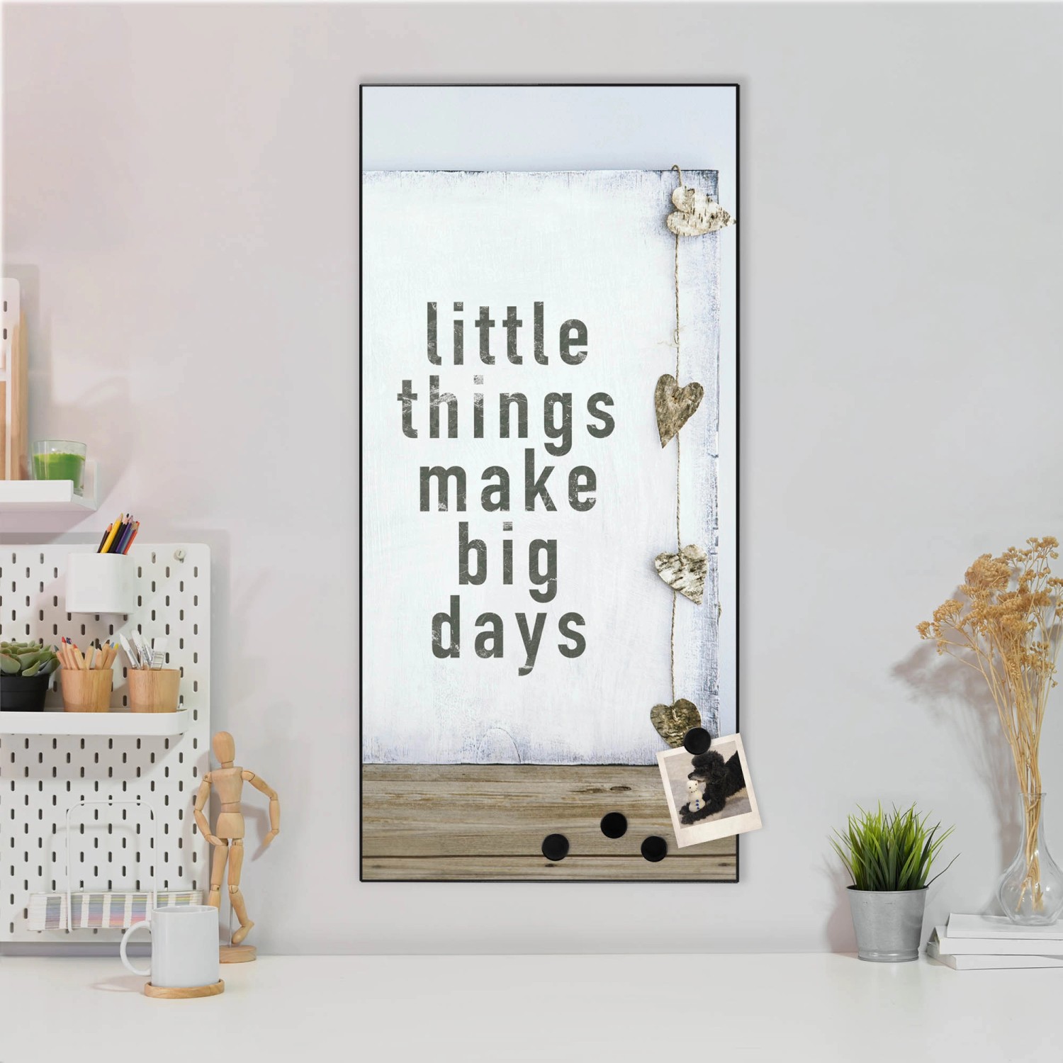 Banjado Magnettafel 37x78cm Magnetwand Schwarz Aus Metall ...