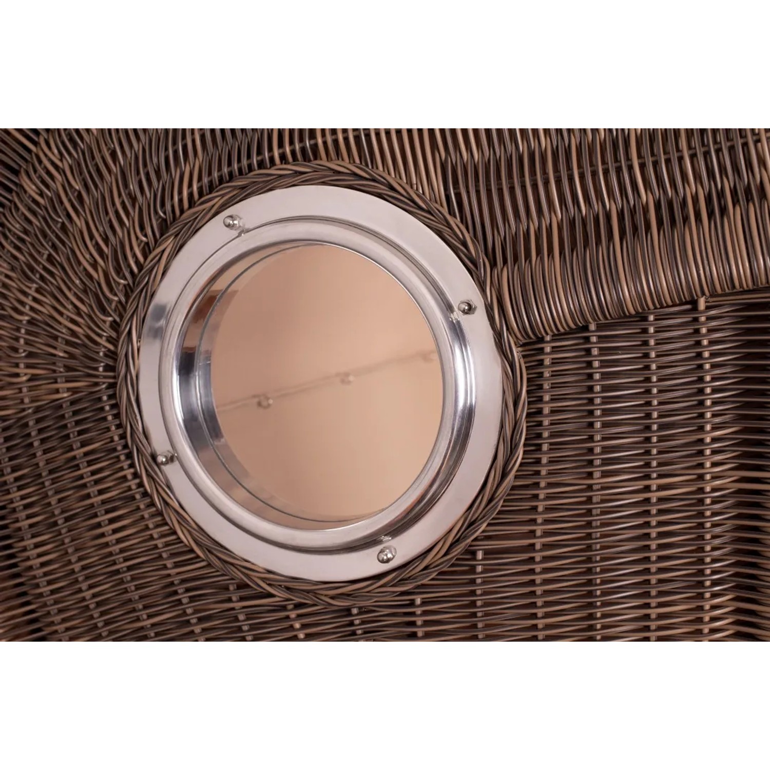 GarWoh Strandkorb Westerland Mahagoni Bullauge PE Grey Dessin 583 ...