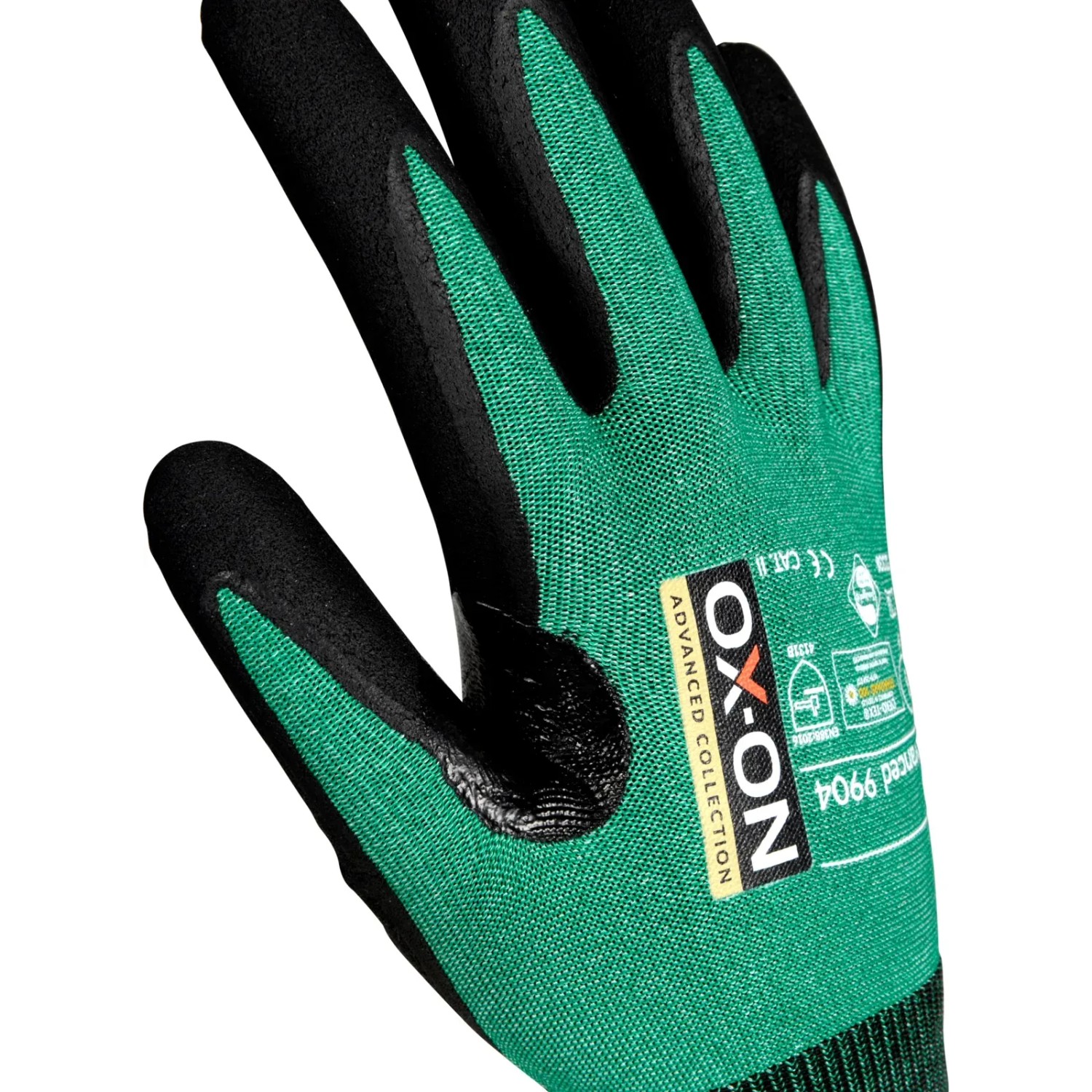 OX-ON Handschuh Cut Advanced 9904 Cut Level B Schwarz-Grün Gr. 10 ...