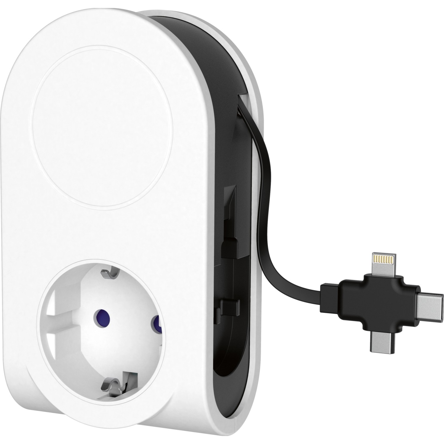 Dual USB-Ladegerät Netzteil Weiß-Grau 110 mm x 78 mm kaufen bei OBI