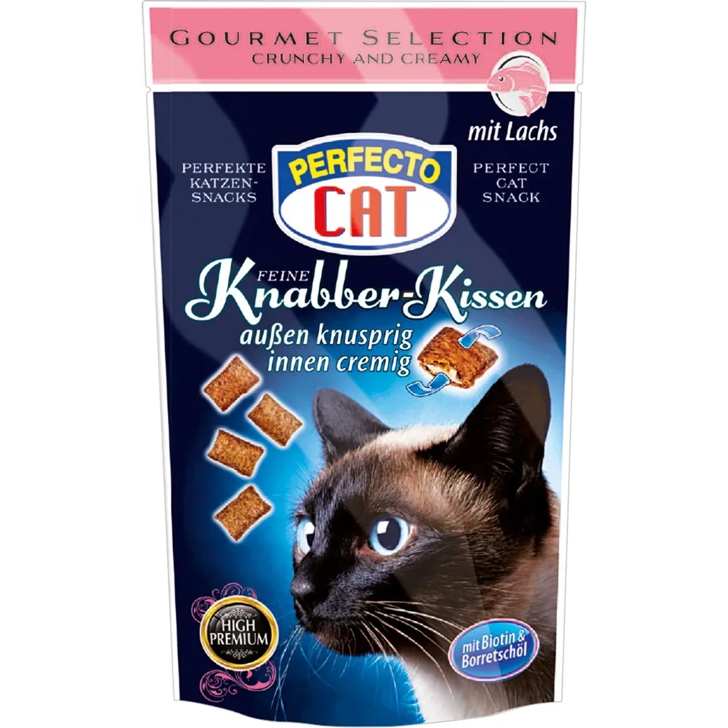 Perfecto Cat Katzen-Snack Knabber Kissen Lachs 50 g kaufen bei OBI