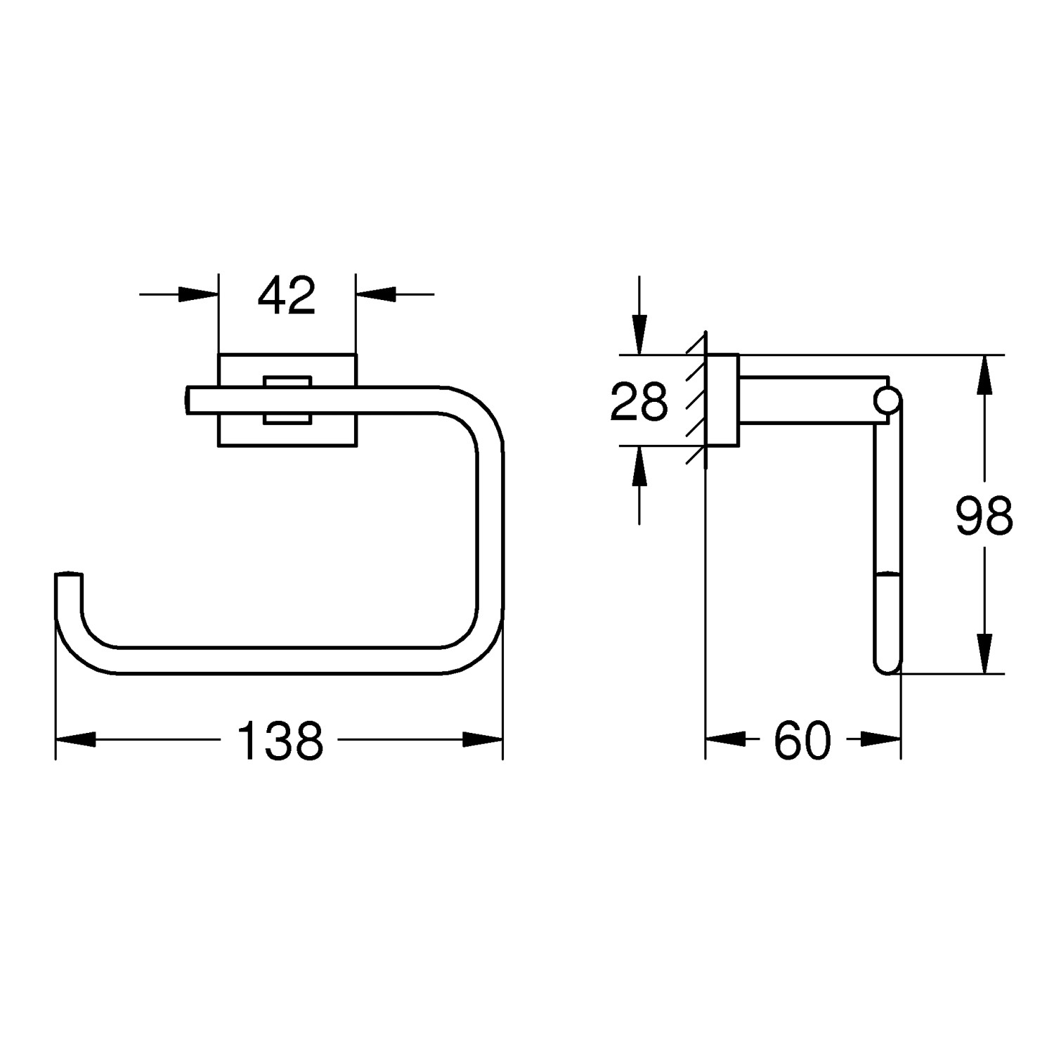 Grohe WC-Papierhalter Essentials Cube kaufen bei OBI