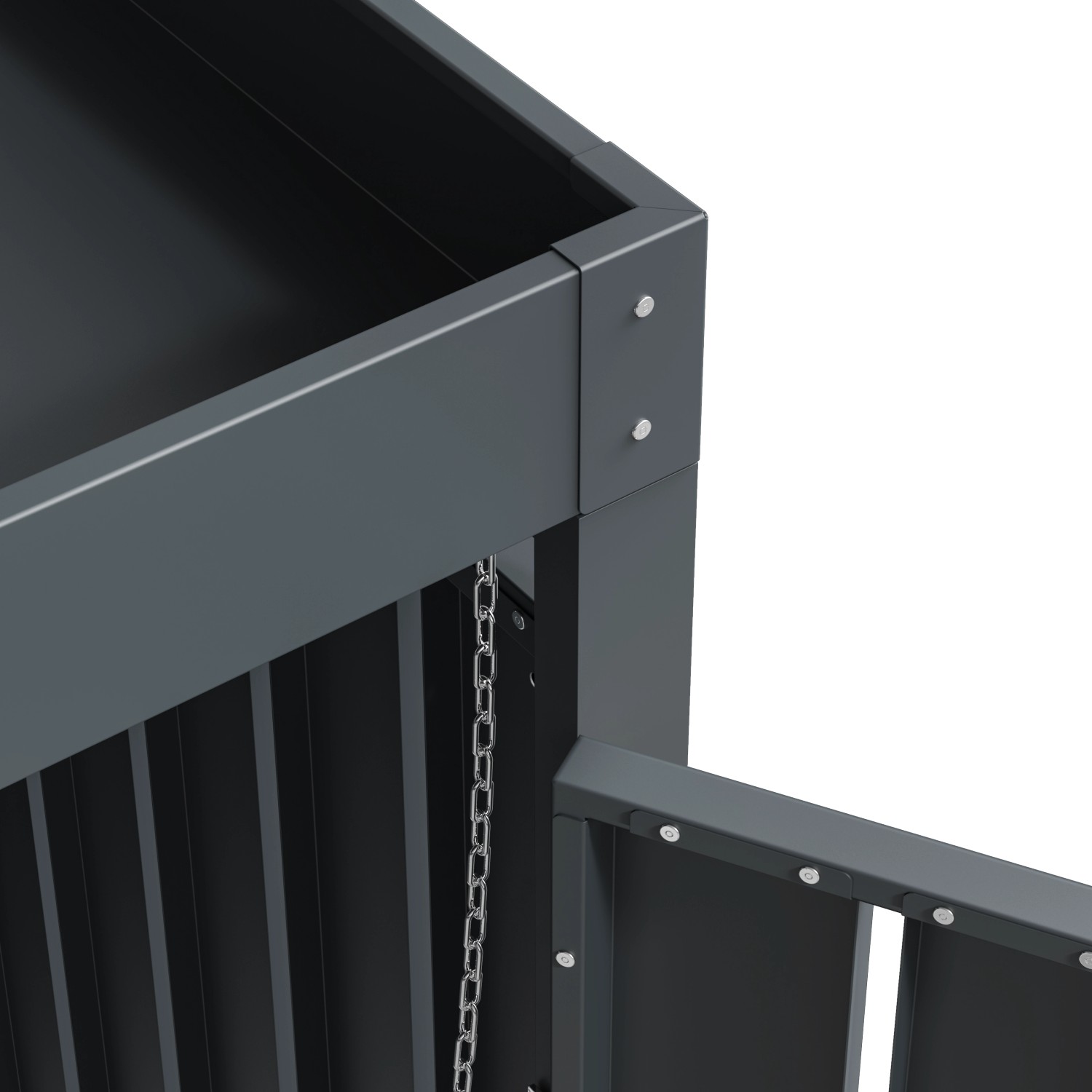 Westmann Mülltonnenbox Planta 4 x 240 l Anthrazit/Holzoptik 84 x 264 x ...