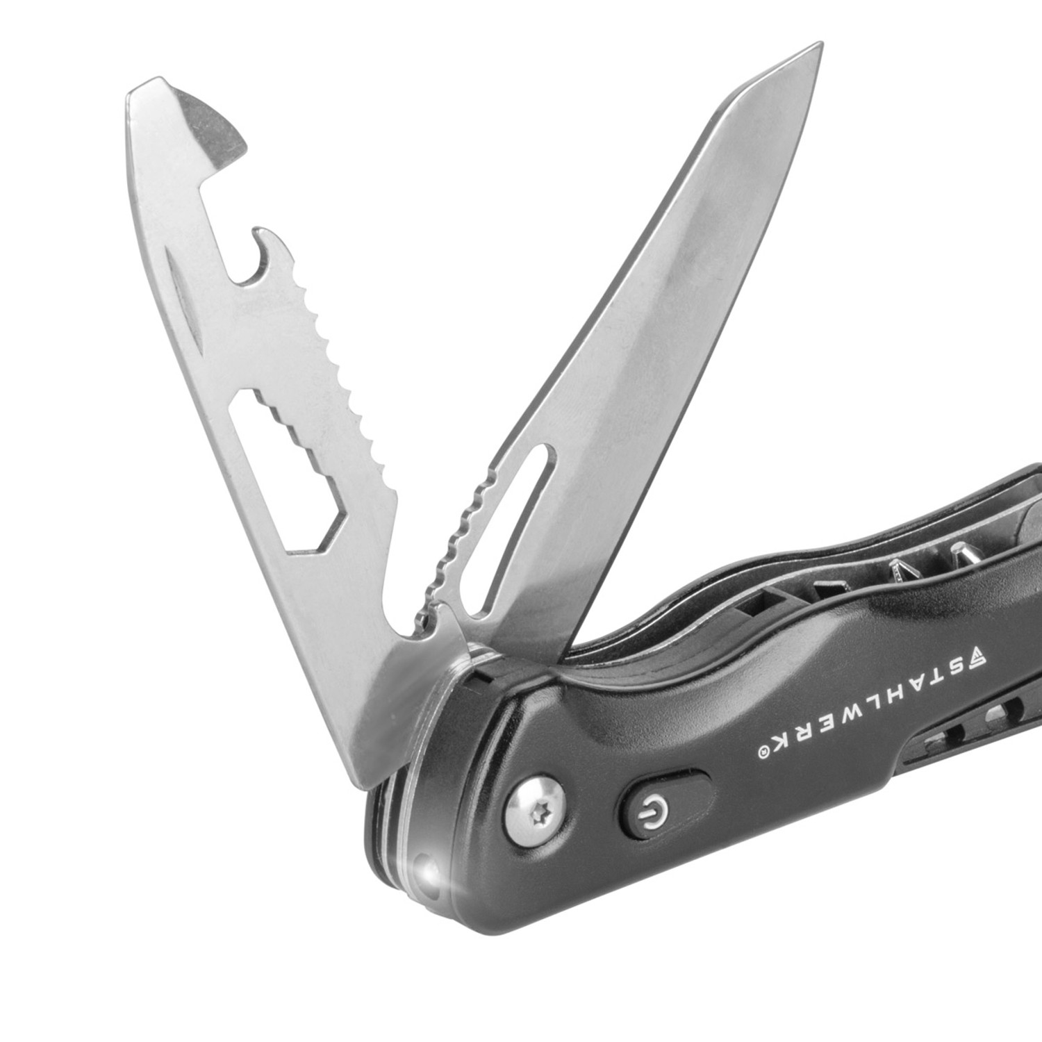 STAHLWERK Multifunktionswerkzeug Survival Set mit Taschenmesser LED Taschenlampe kaufen bei OBI