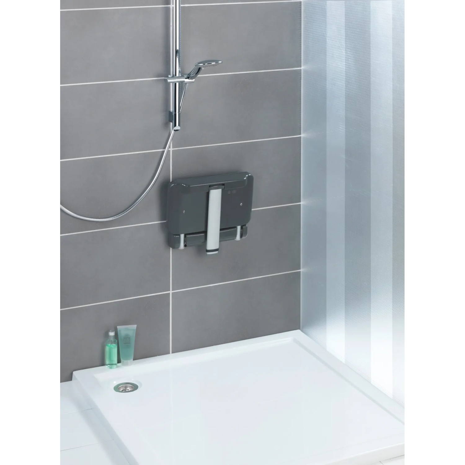 Wenko Duschklappsitz Secura Premium Anthrazit kaufen bei OBI