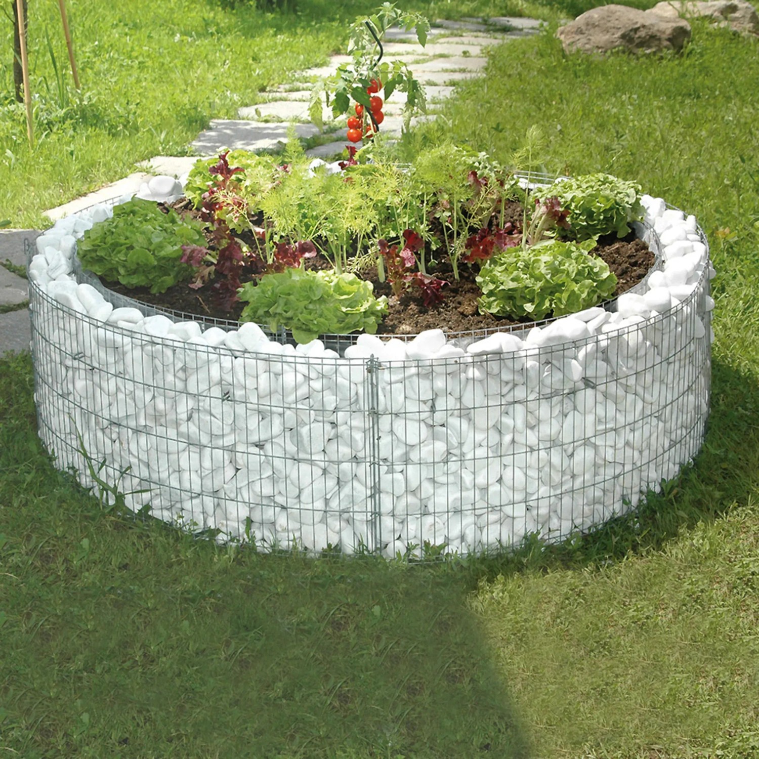 Gabionen Hochbeet Rund
