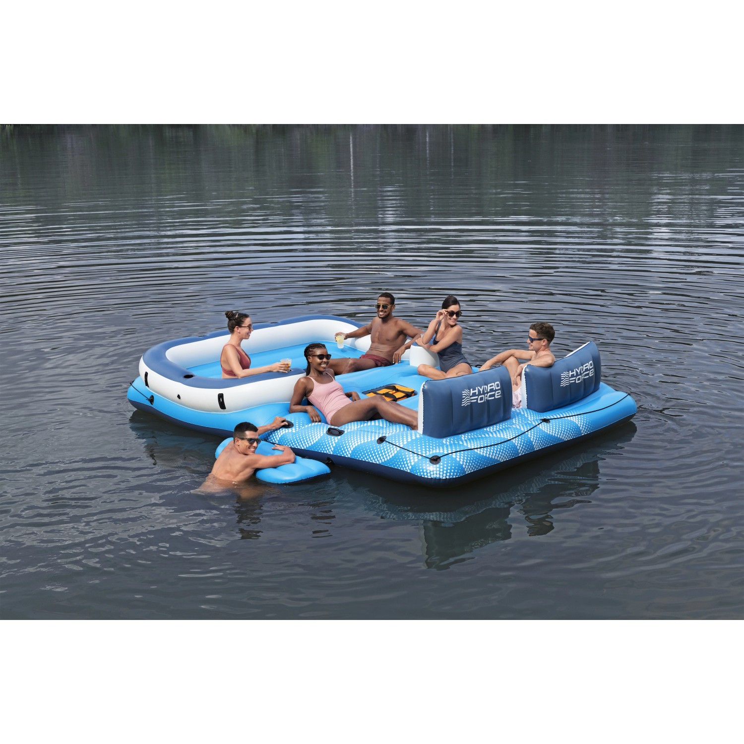 Bestway Hydro Force Badeinsel Tropical Breeze 389 cm x 274 cm kaufen ...