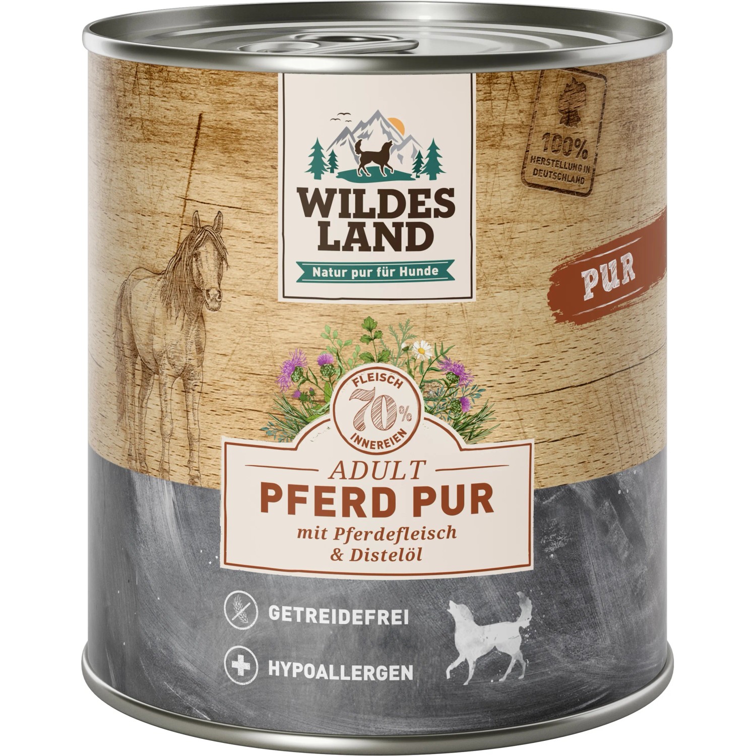 Wildes Land Hunde-Nassfutter Pferd Pur Distelöl 800 g kaufen bei OBI