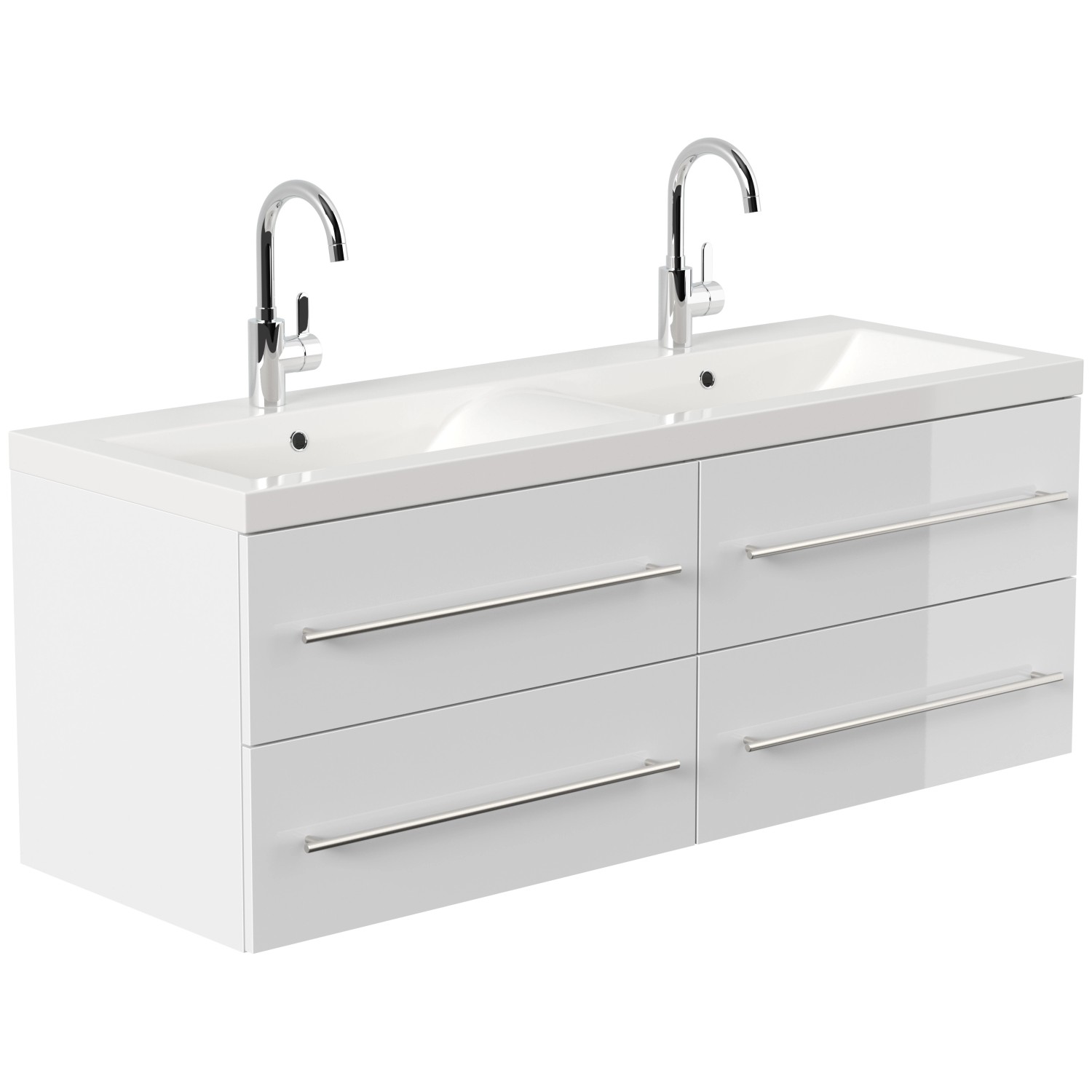 Posseik Badmöbel Aurelion XL Weiß Hochglanz kaufen bei OBI