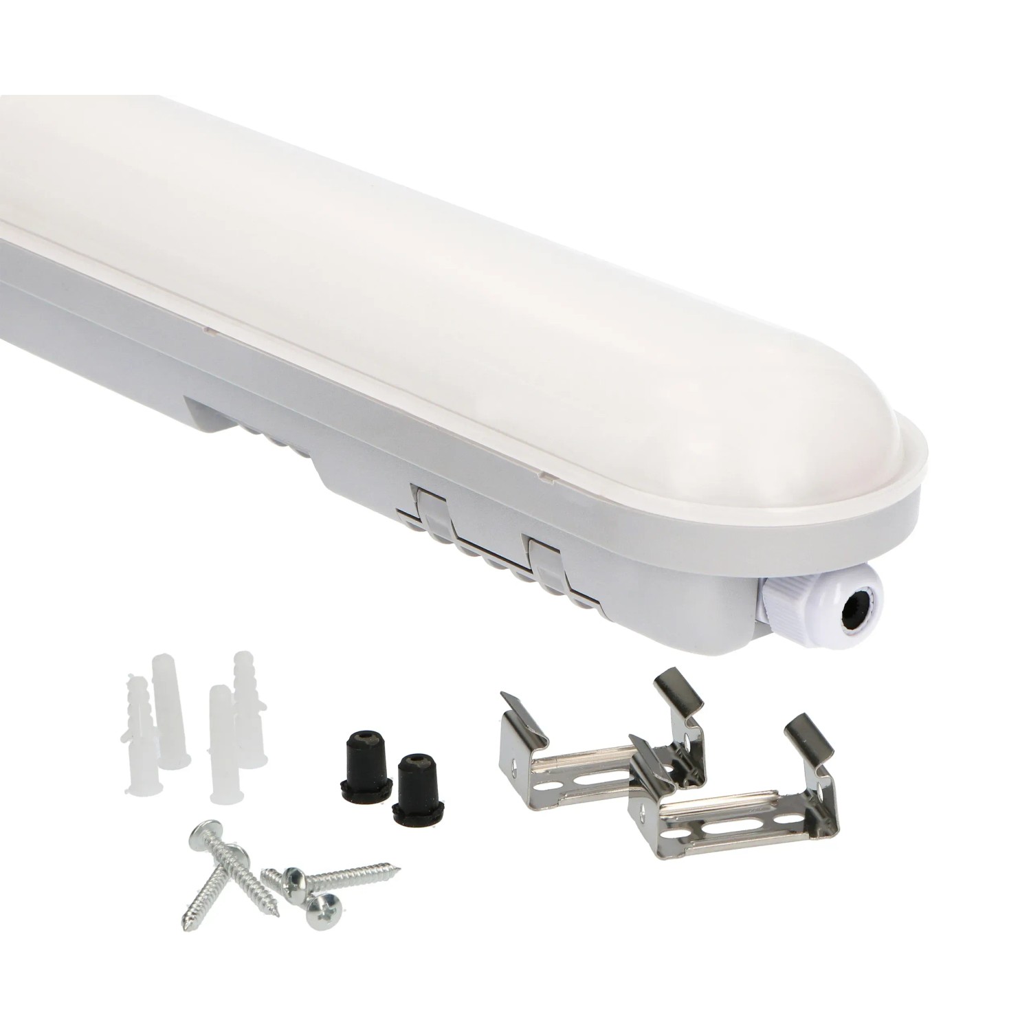 Feuchtraumleuchte LED 36 W IP65 120 cm 4800 lm 4000 K Grau kaufen bei OBI