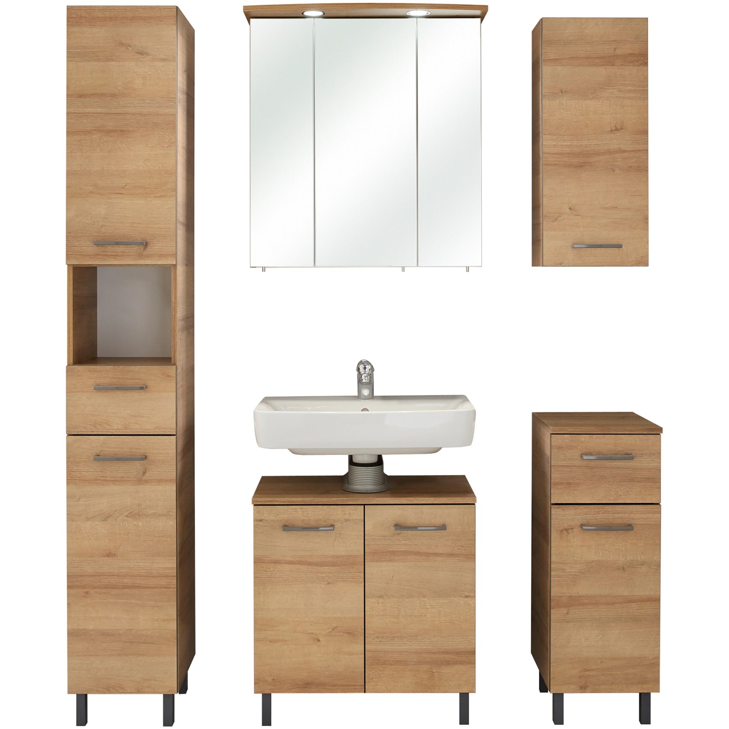 Pelipal Badmöbel-Set Quickset 919 Riviera Eiche quer NB 125 cm kaufen ...