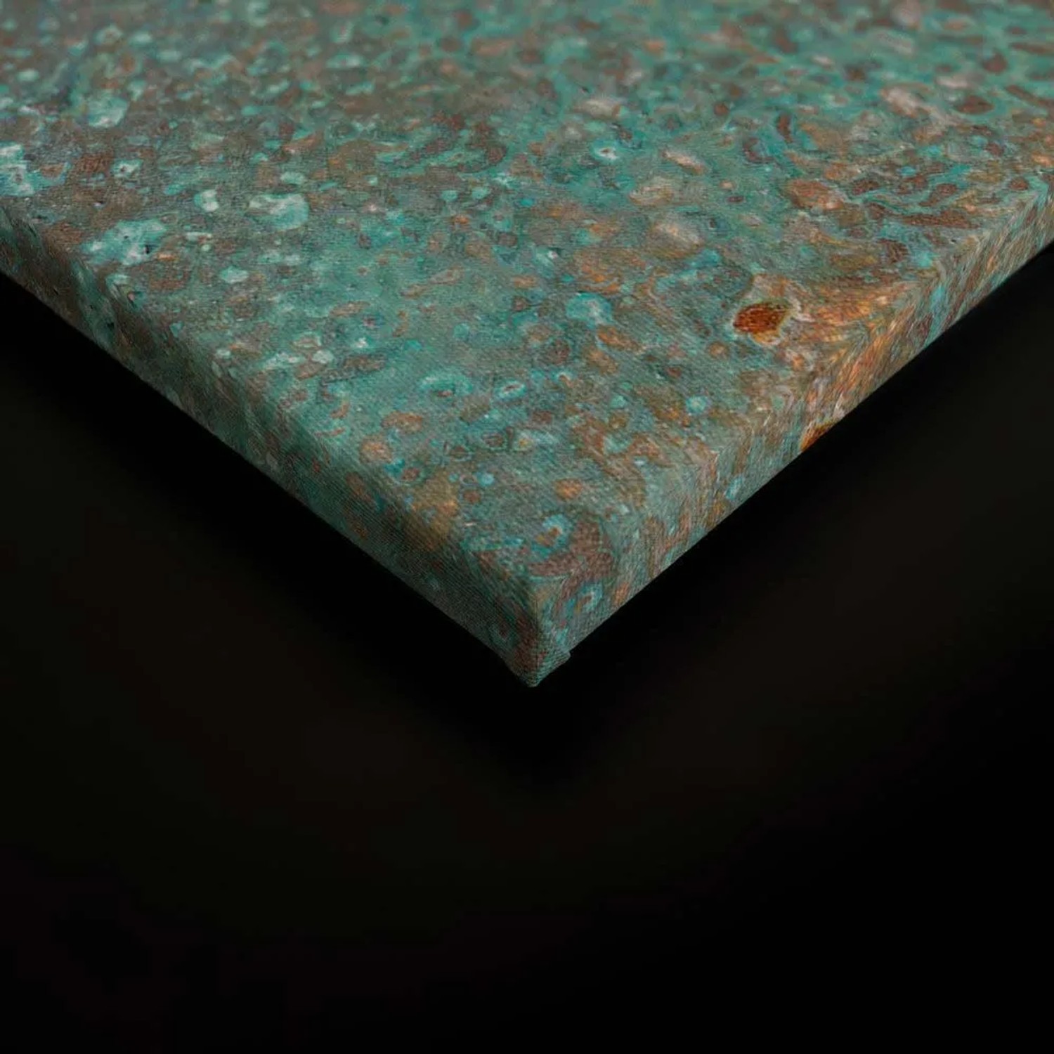 Bricoflor Patina Bild In 120 X 80 Cm Leinwand In Rost Optik Türkis ...