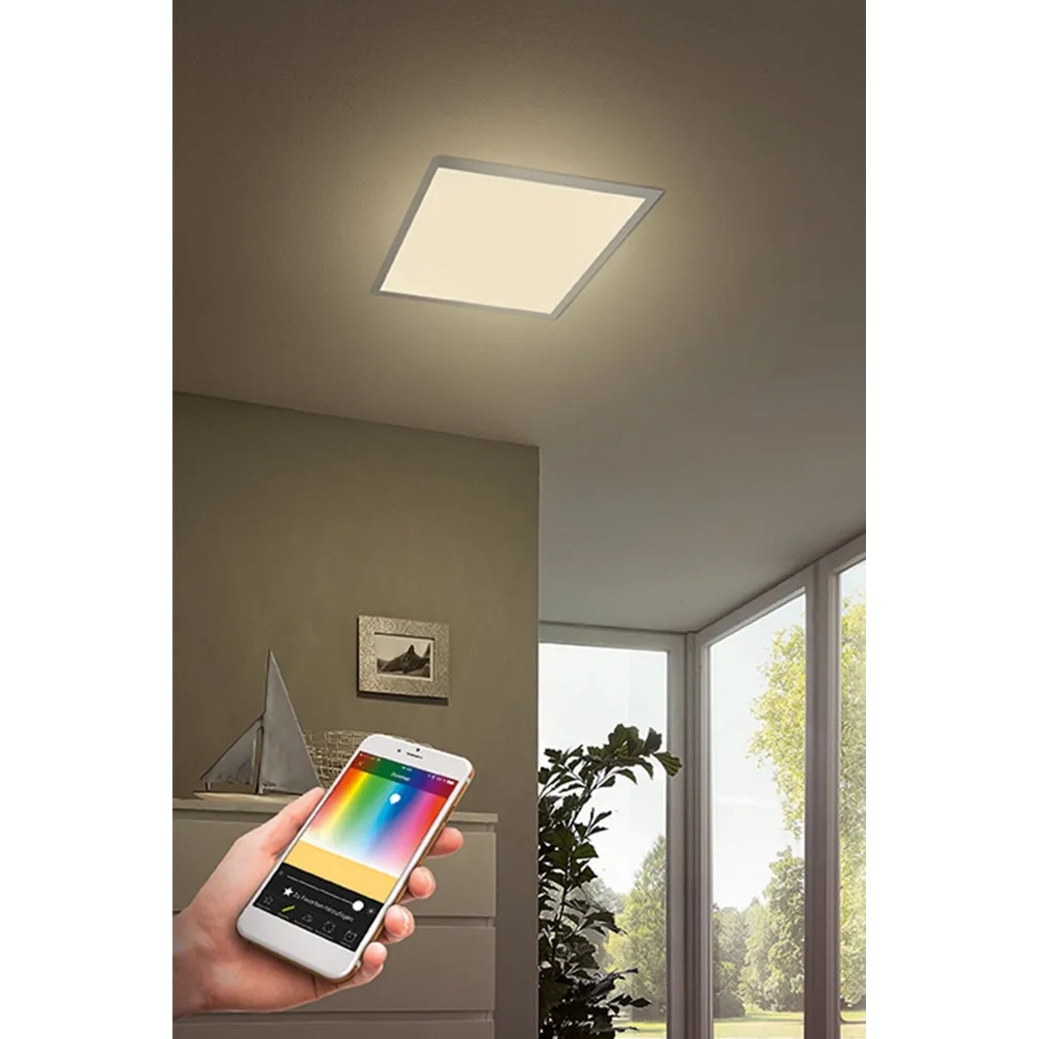 Eglo Connect LED-Panel Salobrena Weiß 59,5 cm x 59,5 cm kaufen bei OBI